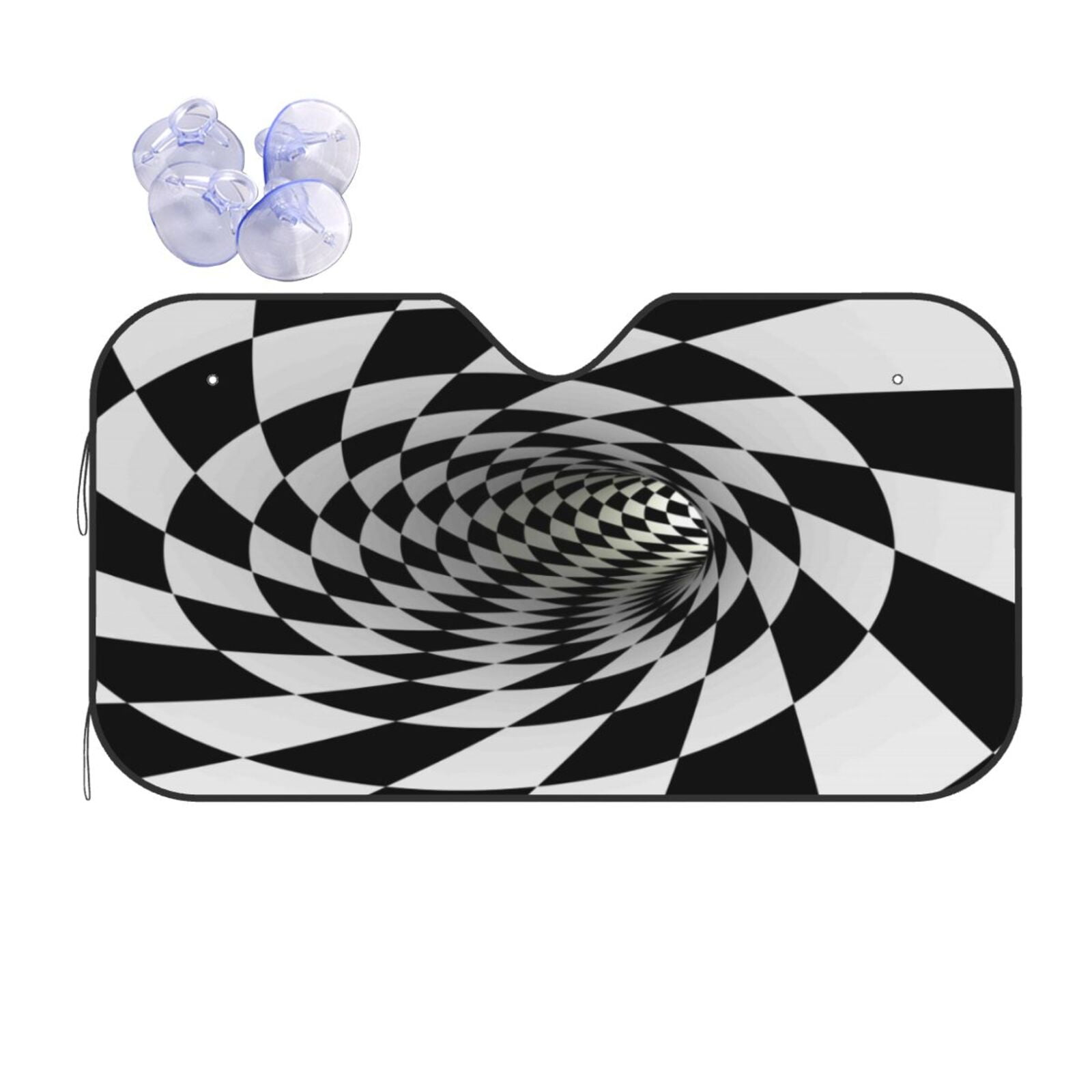 Matuu 3D Vortex Illusion Print Foldable Front Window Car Windshield Sun ...