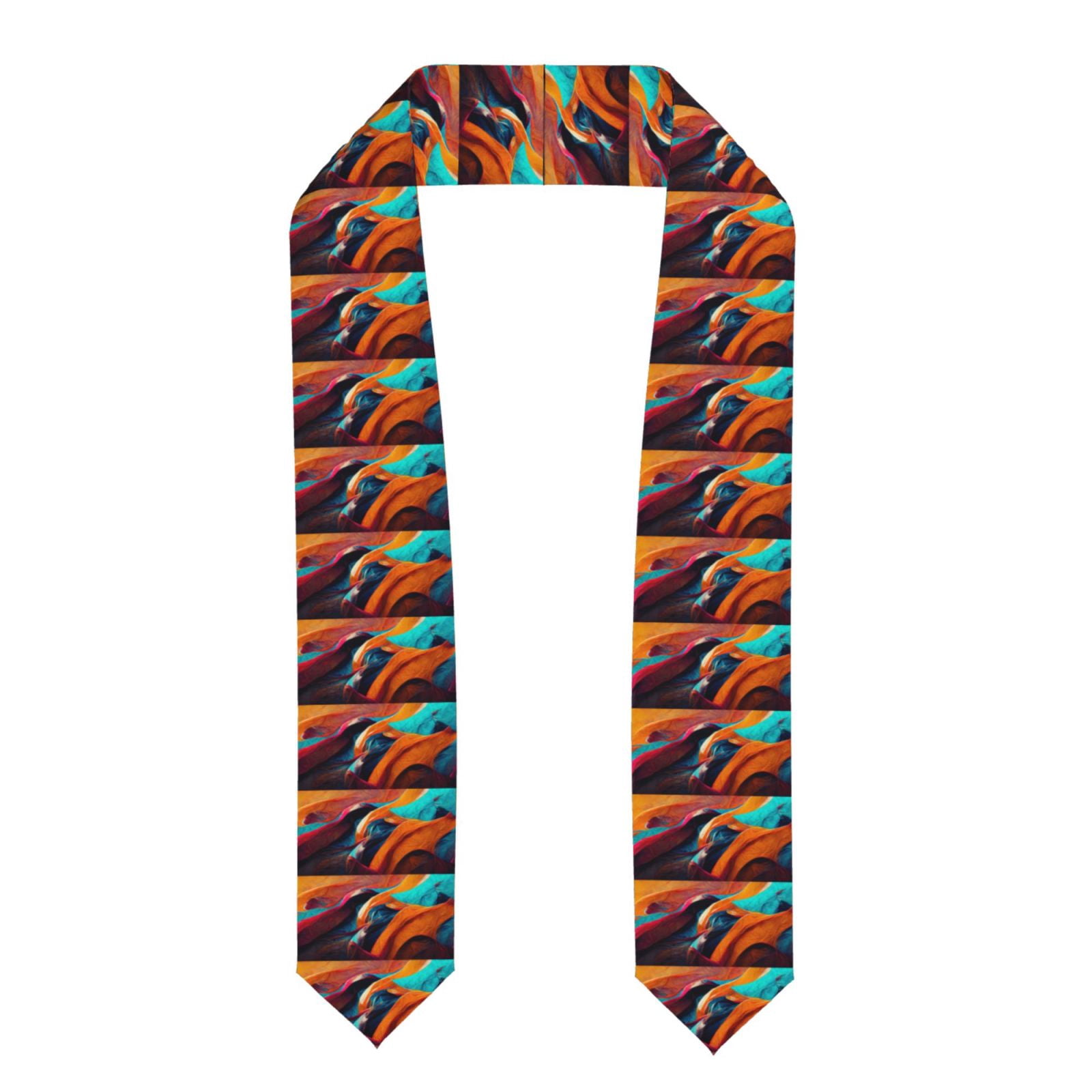 Matuu Abstract Fabric Color Waves for Unisex Adult Graduation Stole 72 ...
