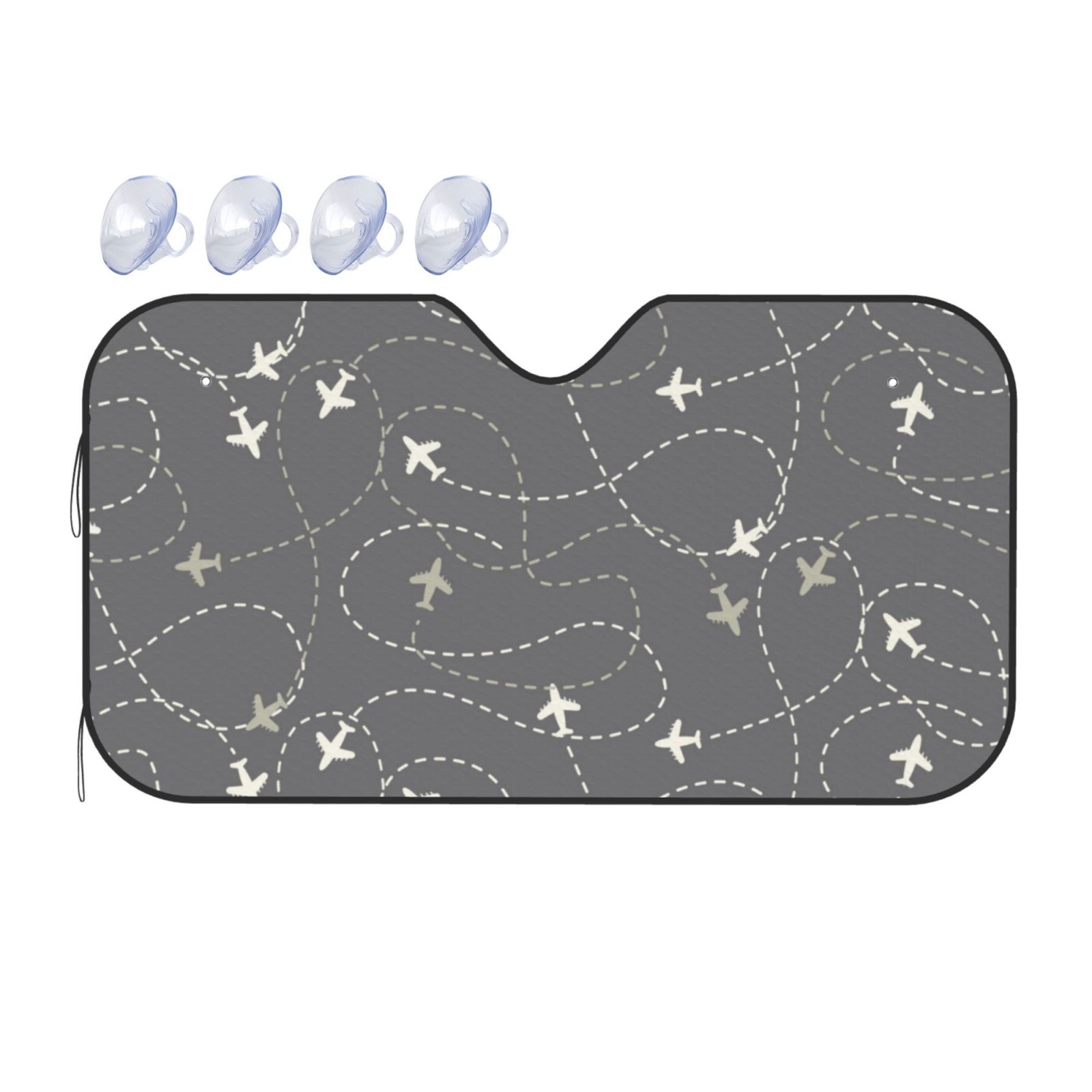 Matuu Airplane Routes Around The World Print Foldable Front Window Car ...