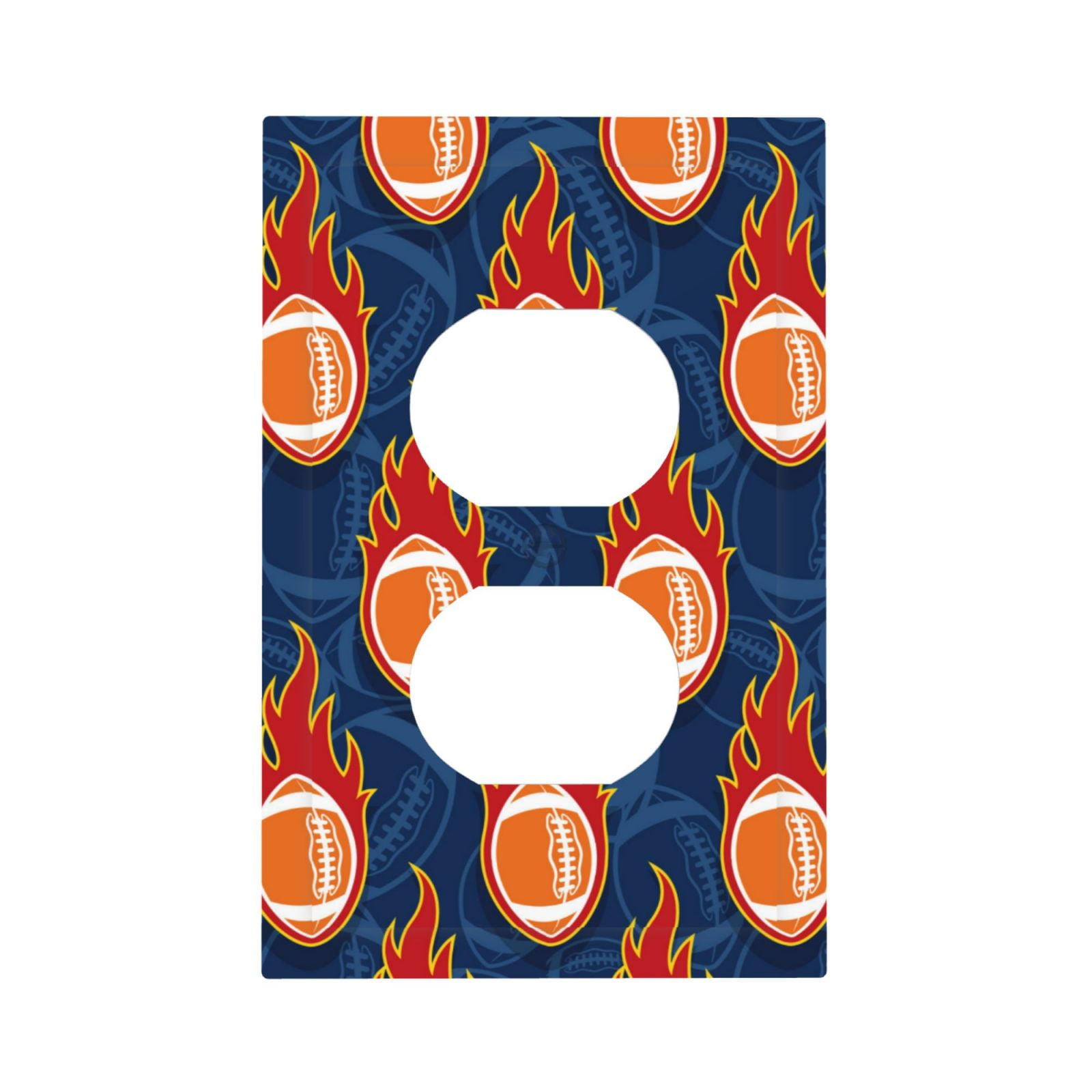 Matuu American Football and Fire Flames for Modern Decorative Wall ...
