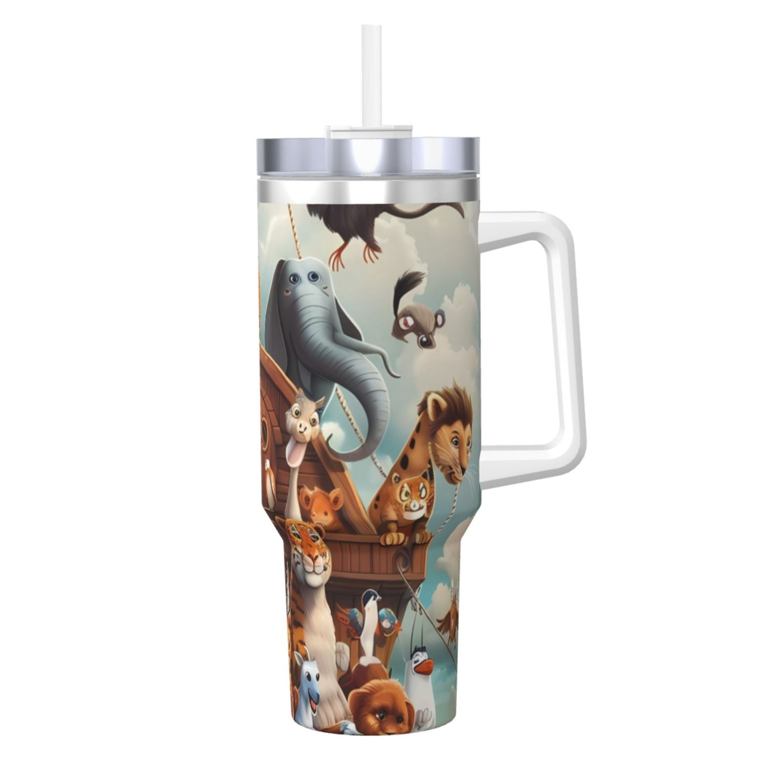 Matuu Animal Filled Noahs Ark for 40OZ Ice Cup with Handle Durable ...