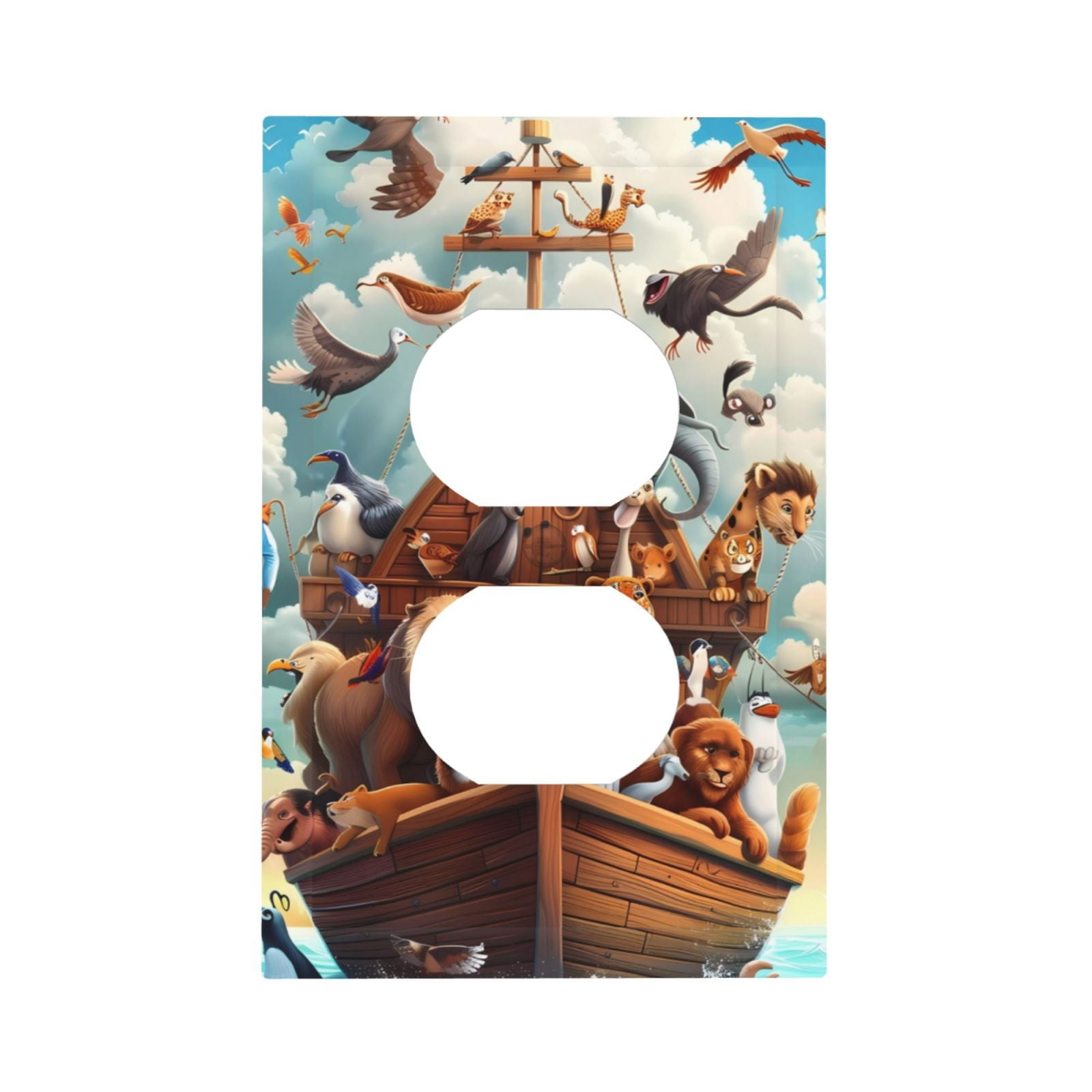 Matuu Animal Filled Noahs Ark for Modern Decorative Wall Plate Switch ...