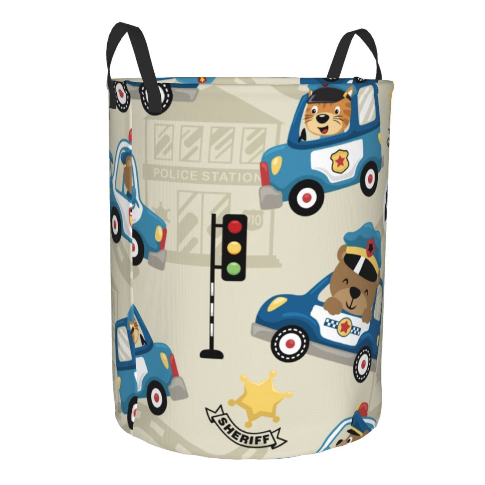 Matuu Animals Driving Police Car print Portable simple household items ...