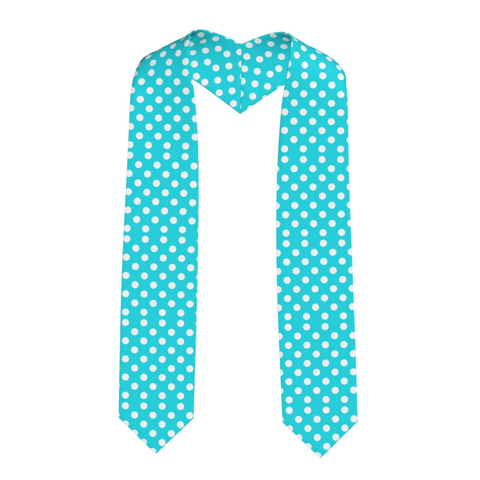 Matuu Aqua And White Polka Dot for Unisex Adult Graduation Stole 72 ...