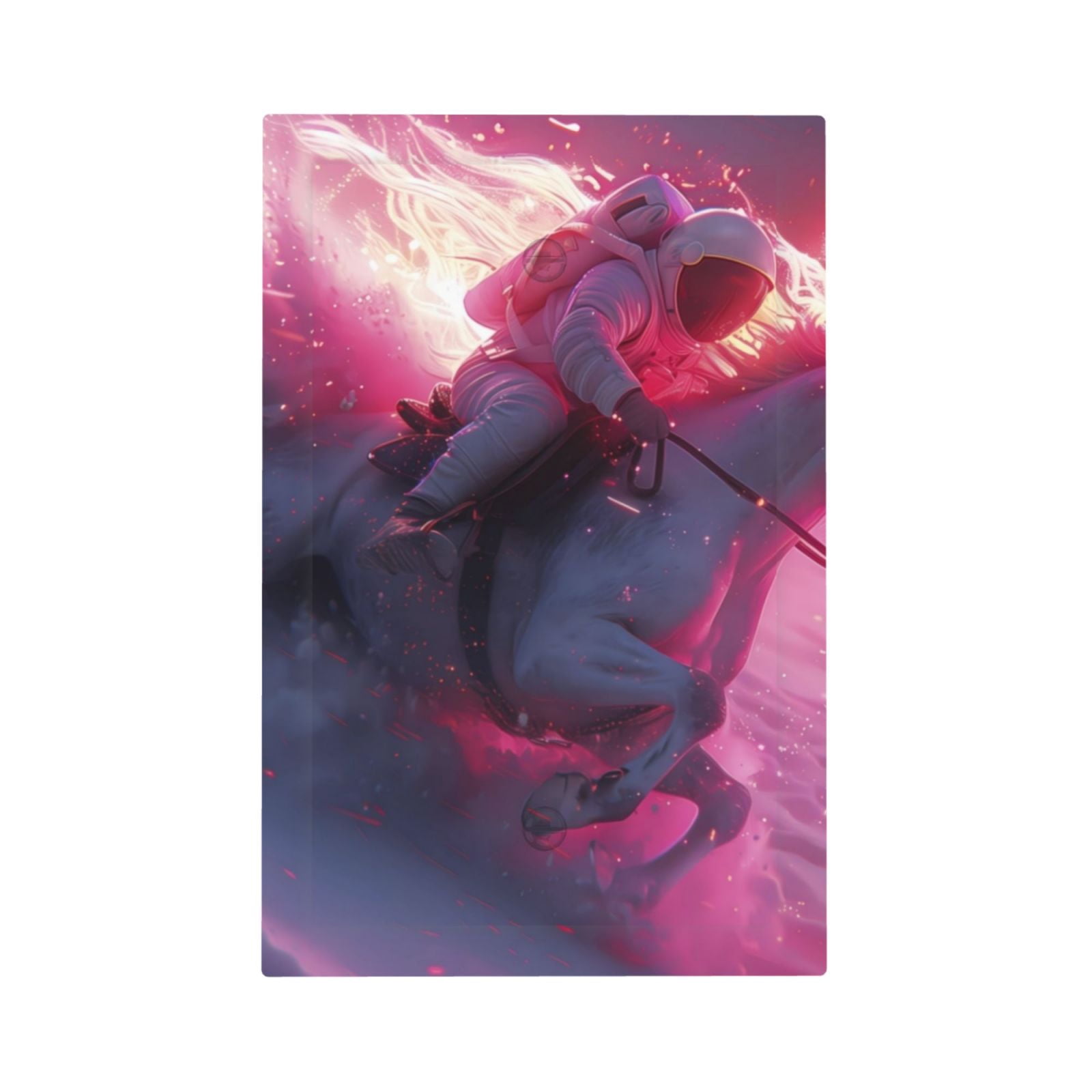 Matuu Astronaut Riding Fiery Horse for Modern Decorative Wall Plate ...