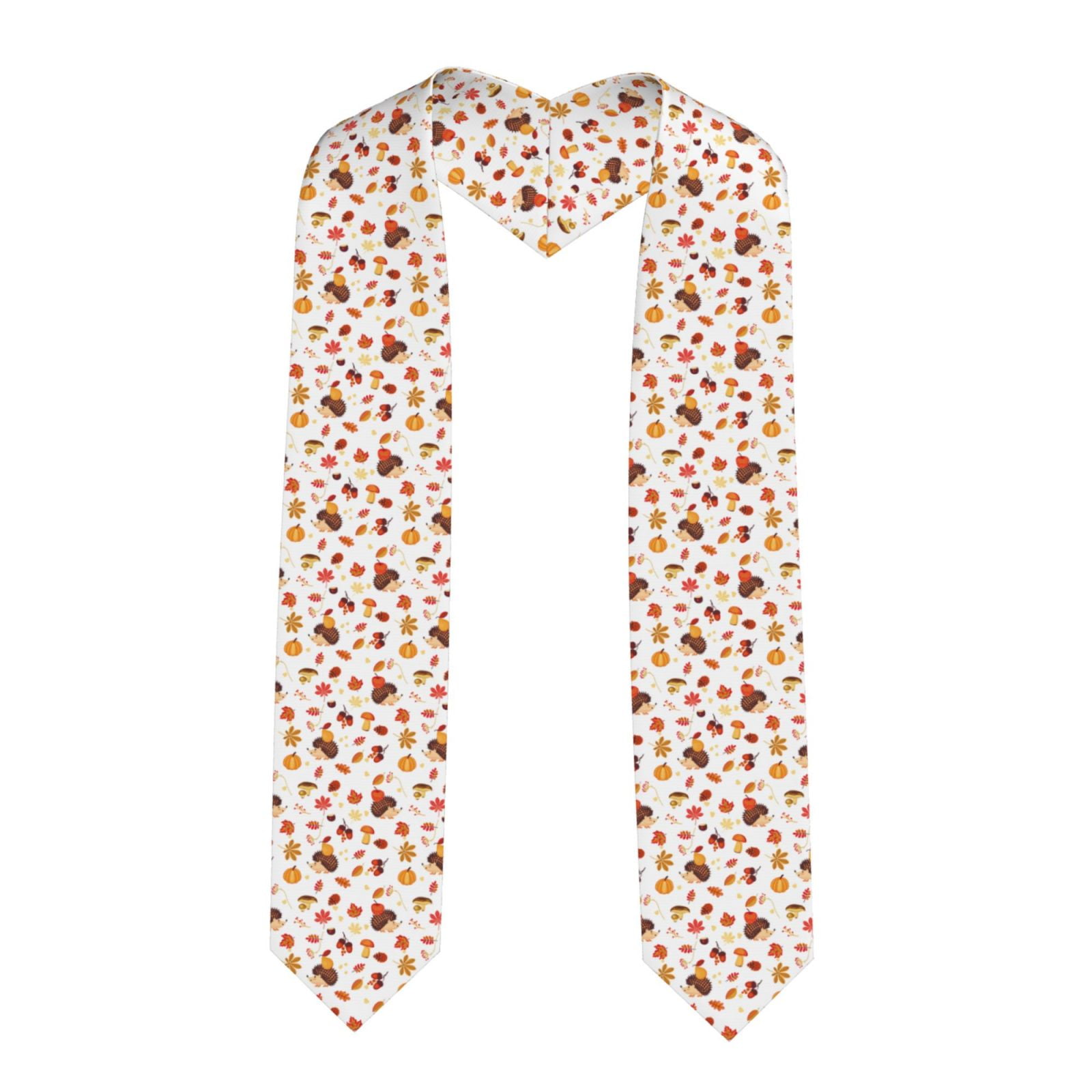 Matuu Autumn Maple Leaf with Hedgehog for Unisex Adult Graduation Stole ...