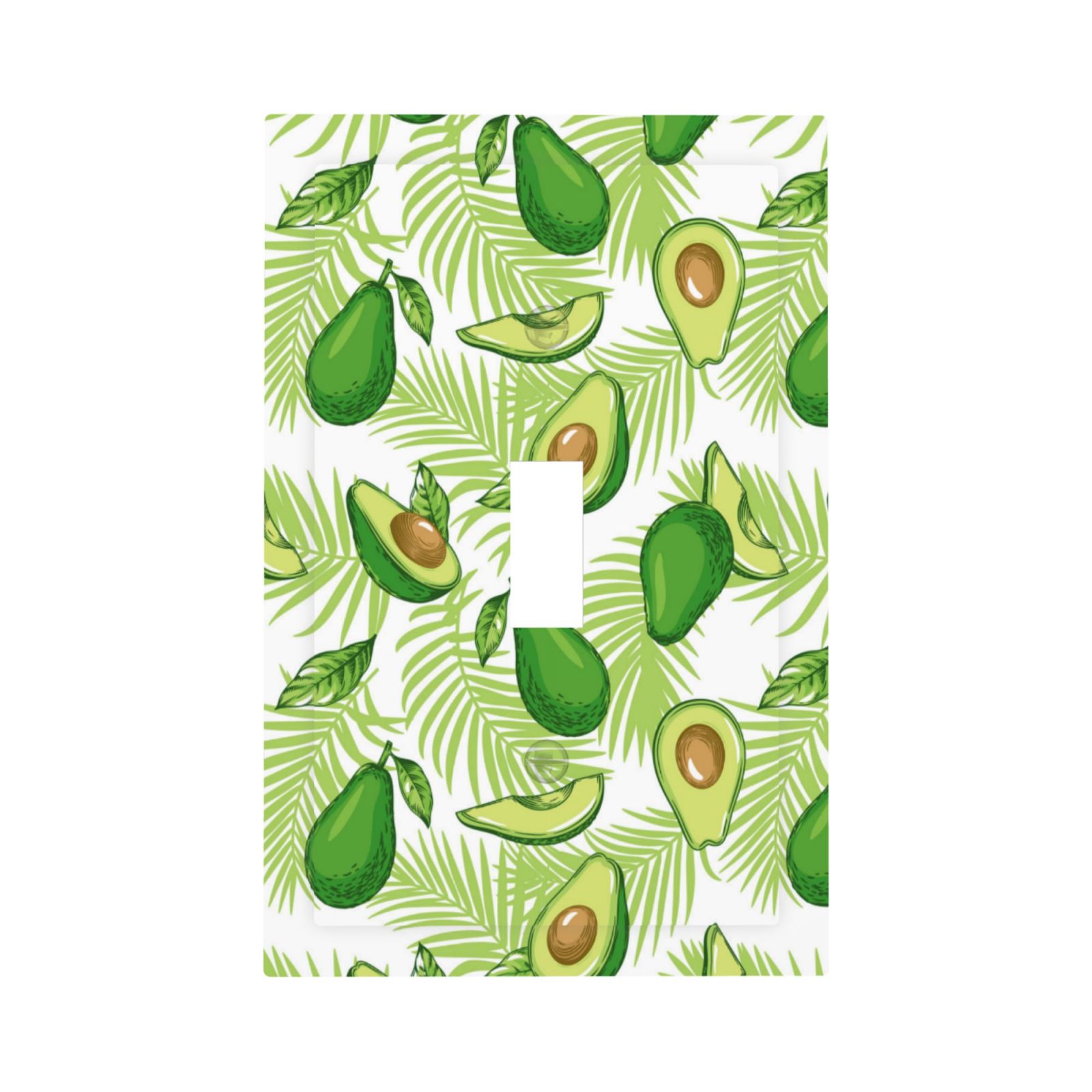 Matuu Avocado And Tropical Palm Leaves for Modern Decorative Wall Plate ...
