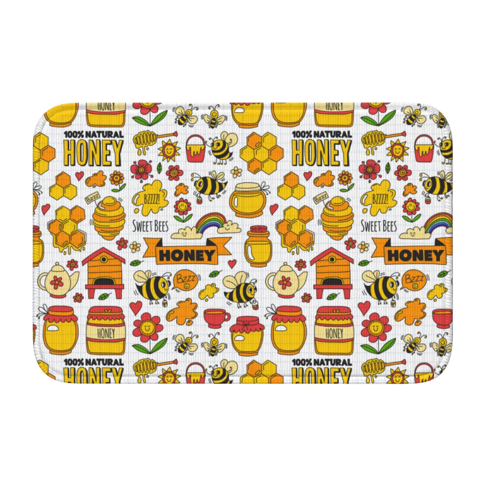 Matuu Bees And Honey 1 for Premium 40x60cm Mat Outdoor Entrance Welcome ...