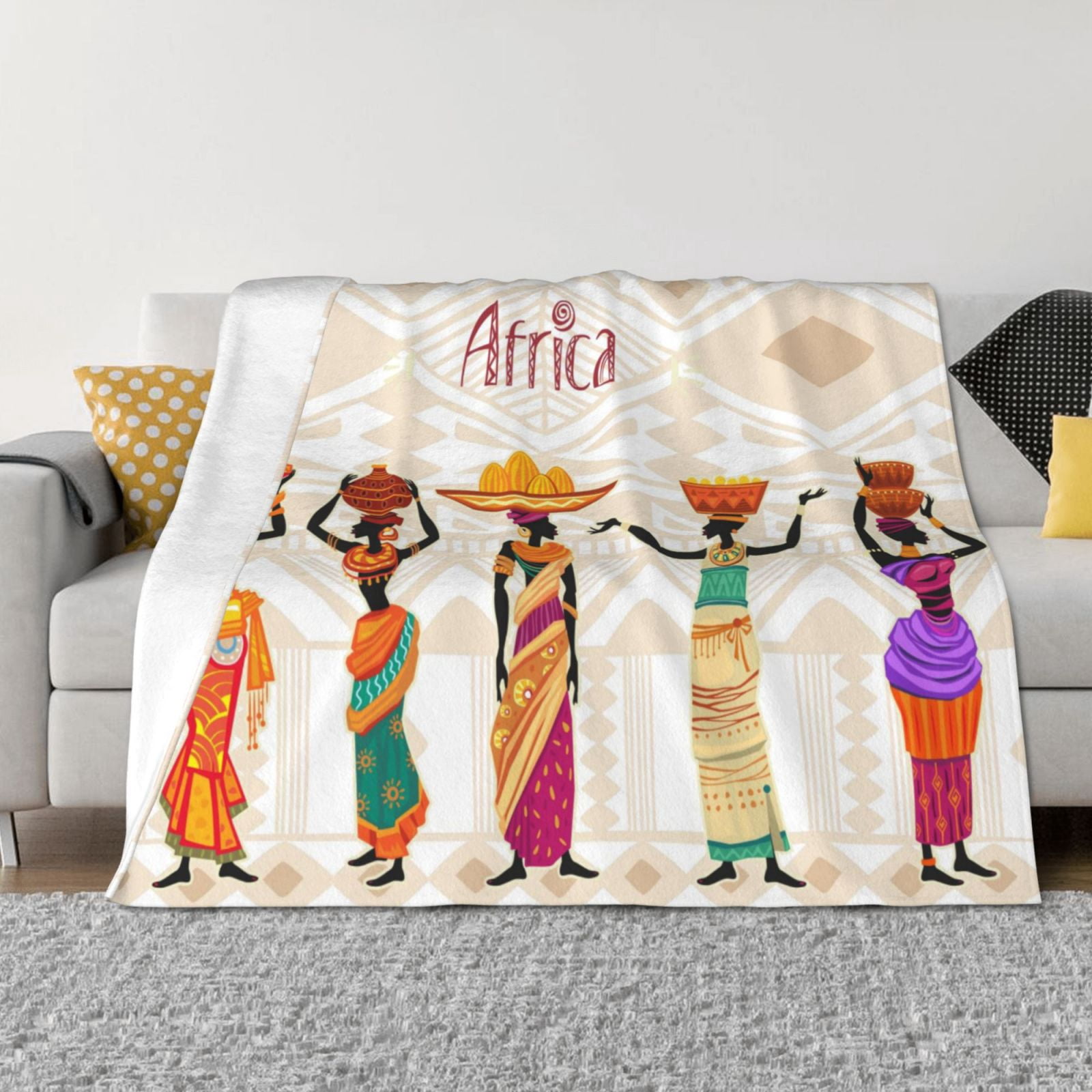 Matuu Black African Woman for Super Soft Flannel Blanket, Warm and Cozy ...