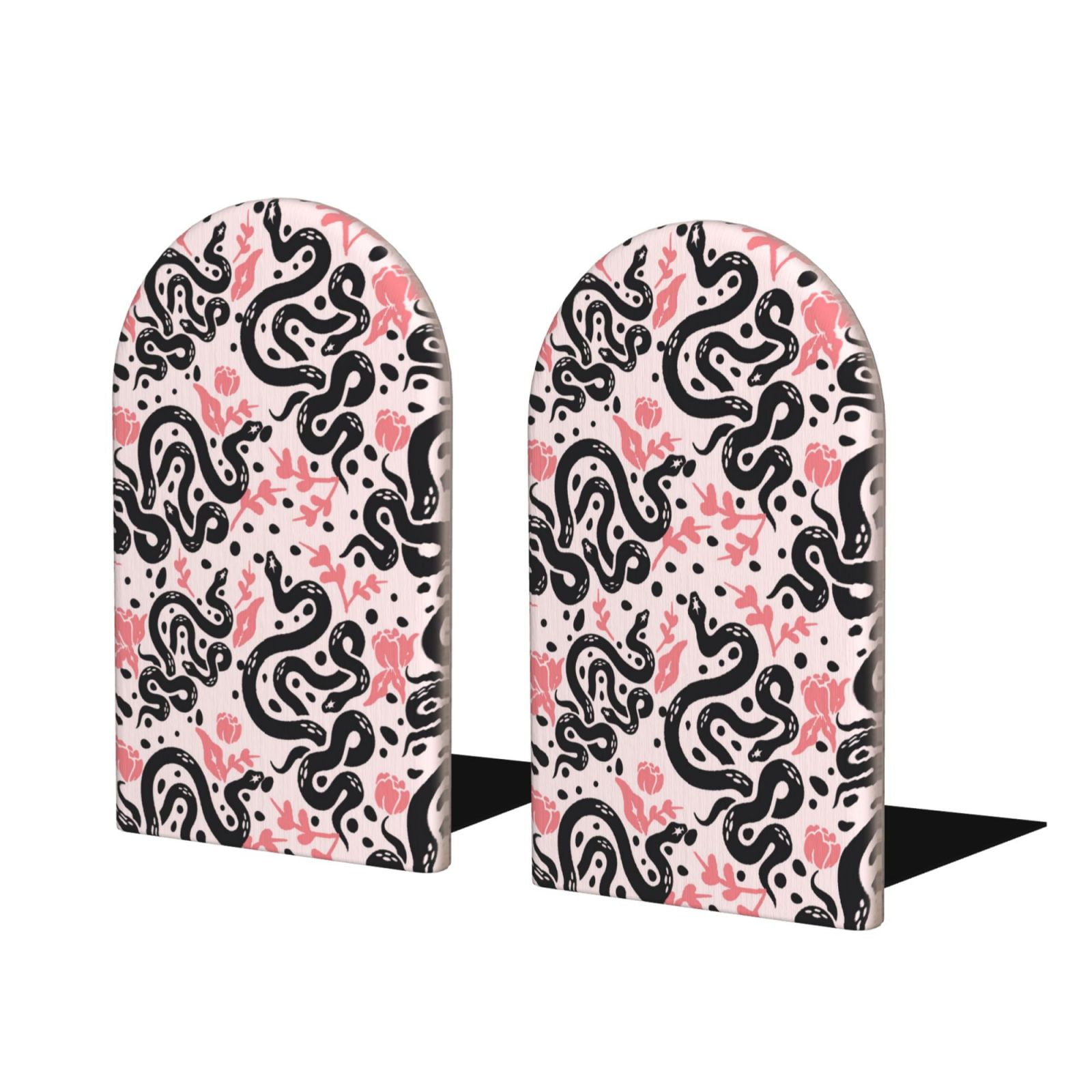 Matuu Black Snake for Bookends 1 Pair, Non-Skid Bookend for Shelves ...