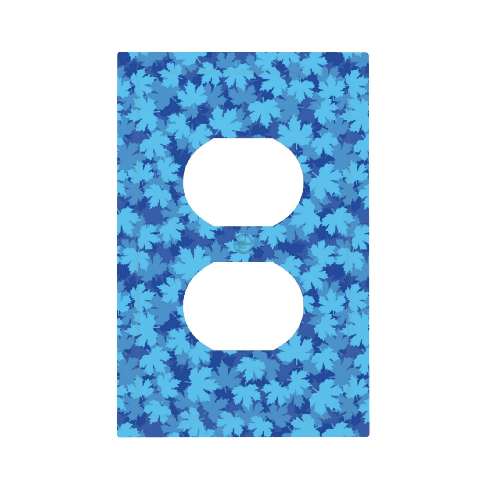 Matuu Blue Maple Leaf for Modern Decorative Wall Plate Switch Plate ...