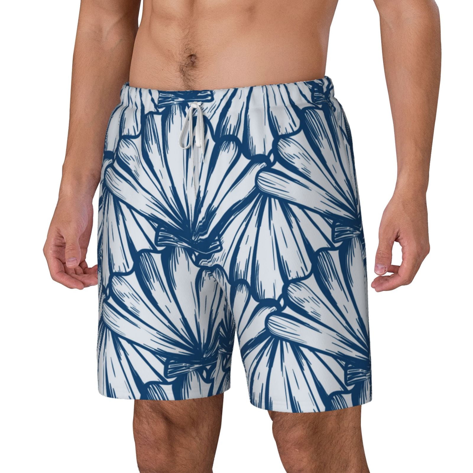 Matuu Blue Shells for Men's quick-dry swim shorts with compression ...