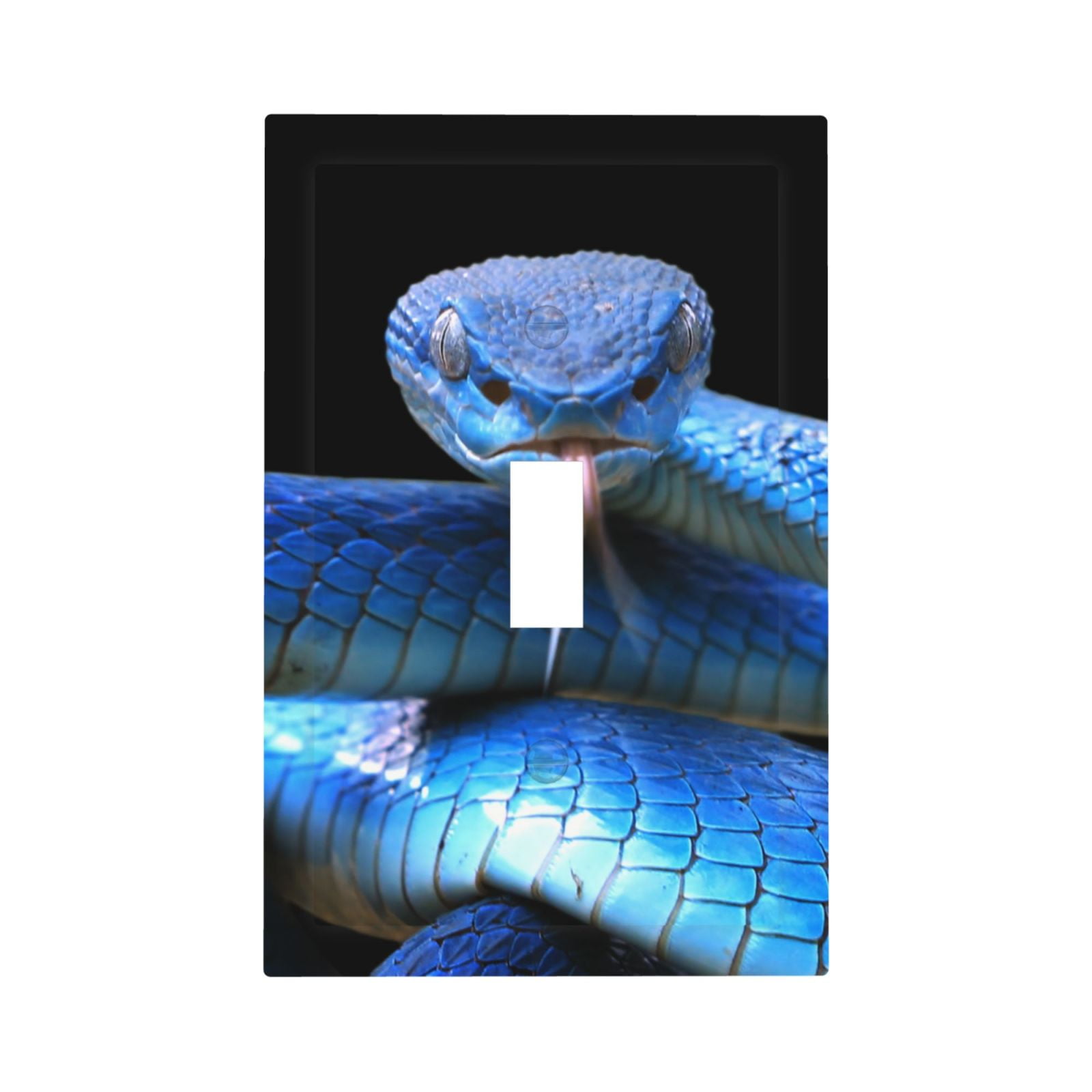 Matuu Blue Viper Snake 2 for Modern Decorative Wall Plate Switch Plate ...