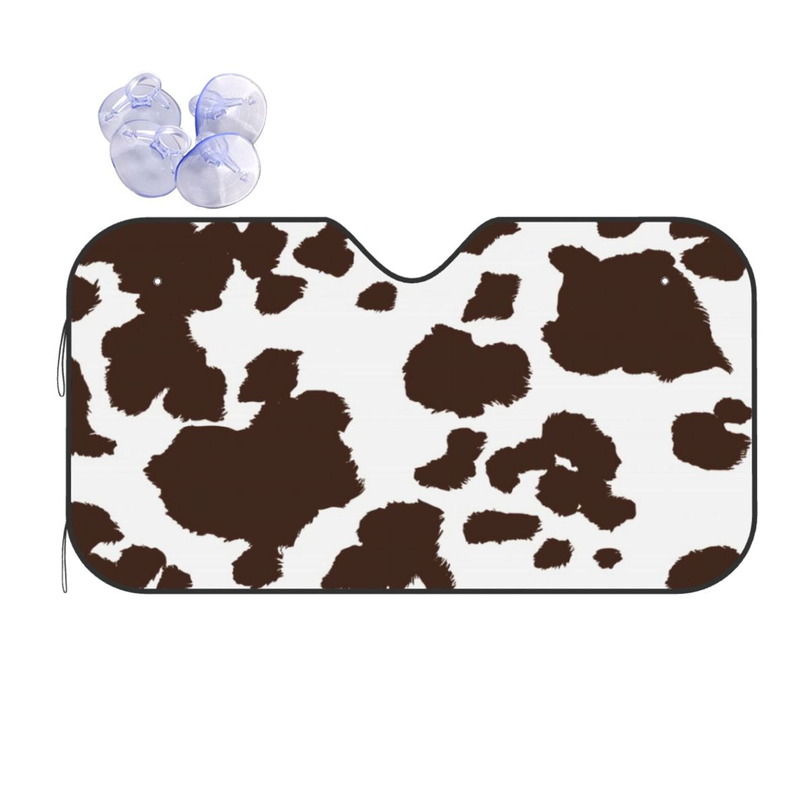 Matuu Brown Cow Print Foldable Front Window Car Windshield Sun Shade ...