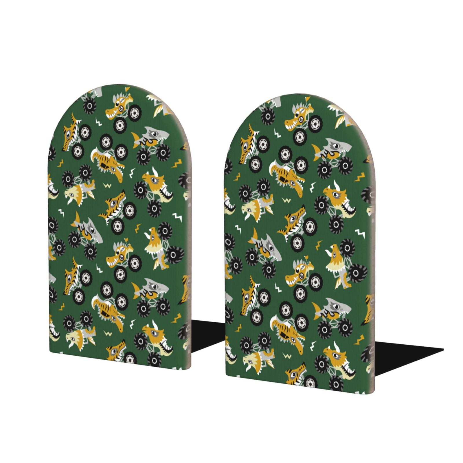 Matuu Cartoon Car for Bookends 1 Pair, Non-Skid Bookend for Shelves ...