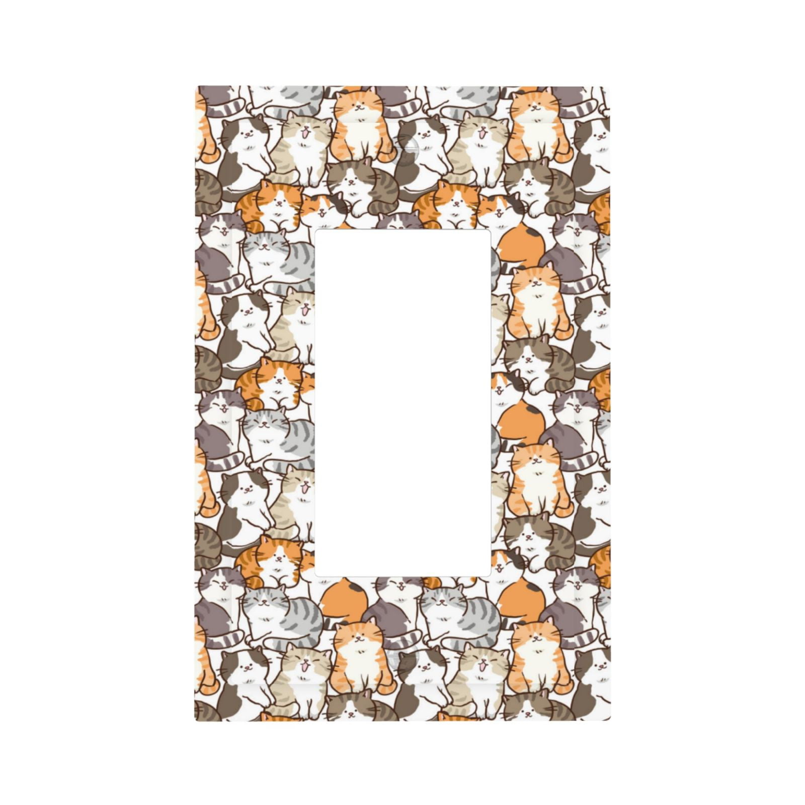 Matuu Cartoon Cat 1 for Modern Decorative Wall Plate Switch Plate ...