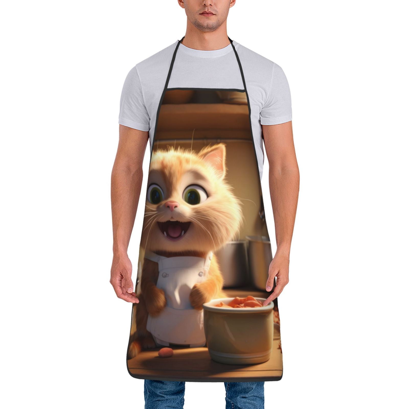 Matuu Cartoon Cooking Cat for Cooking Apron for Men and Women ...
