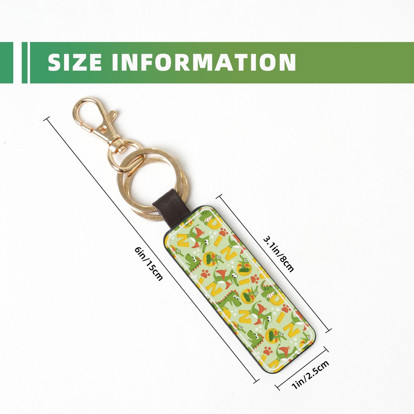 Matuu Cartoon Dinosaurs,Cute Dinosaurs for Car Fob Key Chain PU Leather ...