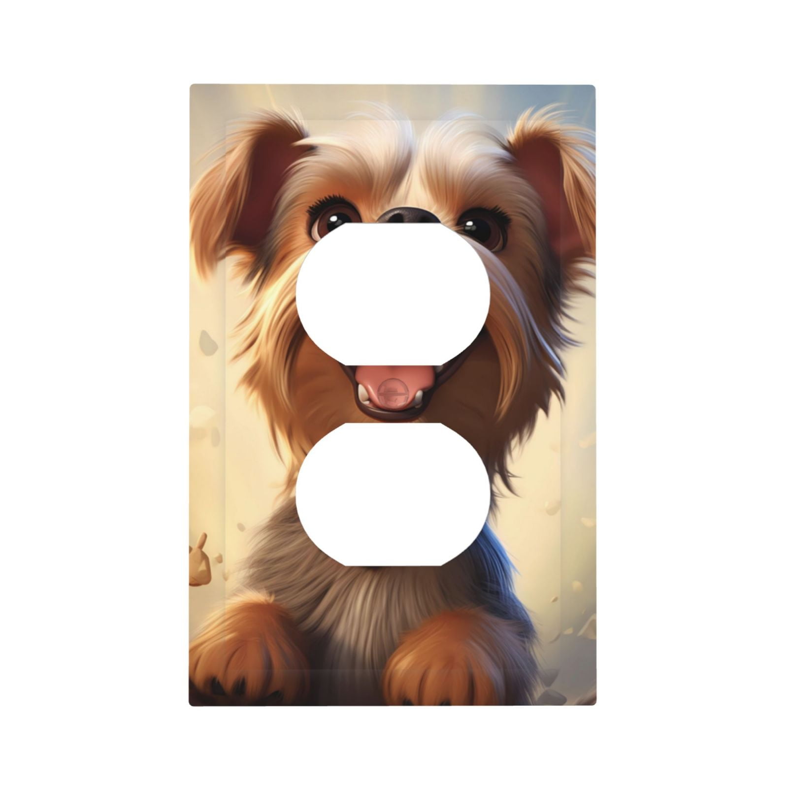 Matuu Cartoon Happy Cute Puppy for Modern Decorative Wall Plate Switch ...