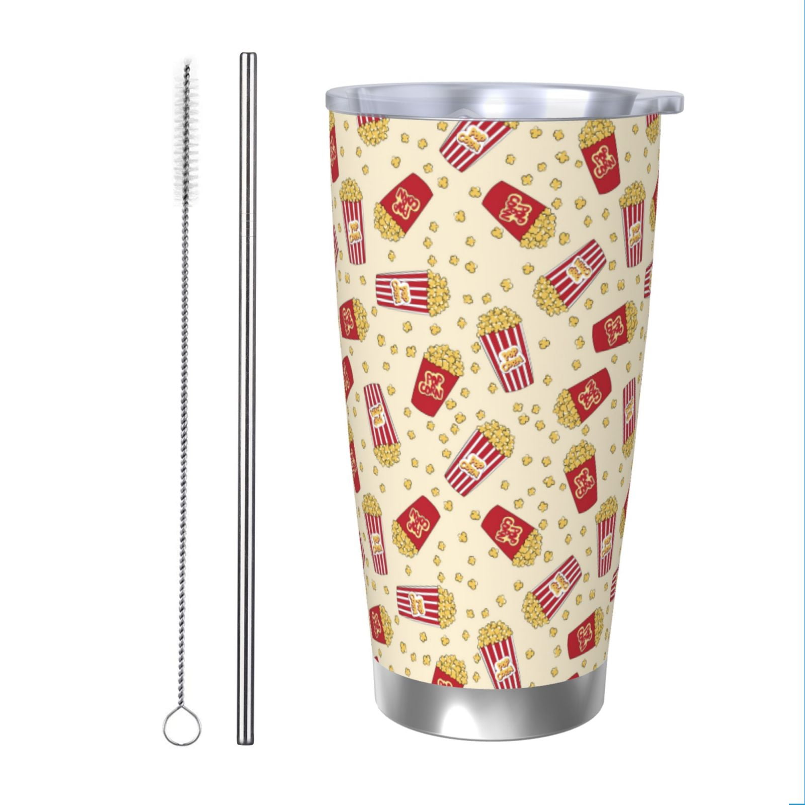 Matuu Cartoon Popcorn for 20oz Durable Thermal Cups Keep Drinks Cold ...