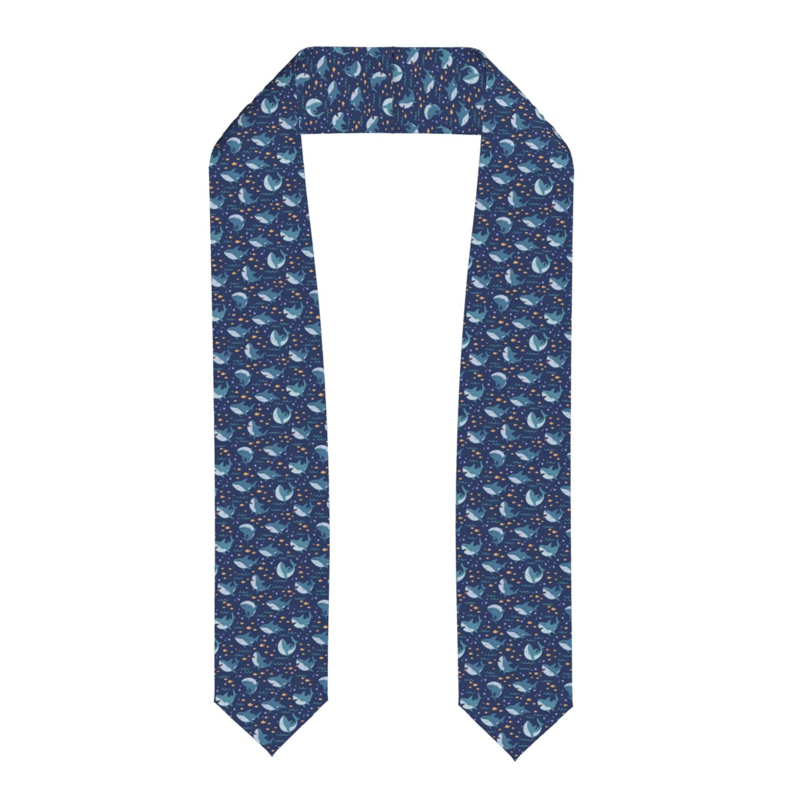 Matuu Cartoon Sharks2 For Unisex Adult Graduation Stole 72” Long Shawl