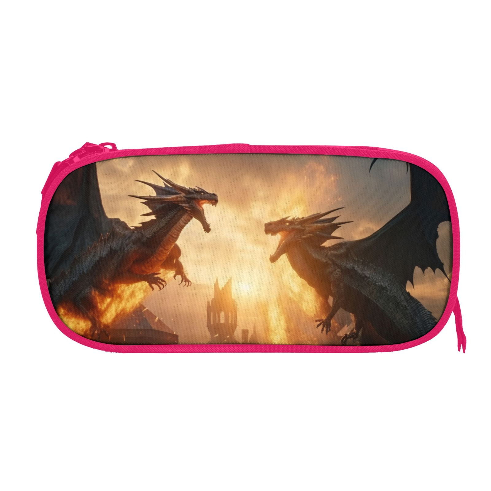 Matuu Castle Cool Fire Dragon for Pencil Pouch with Zipper for School ...