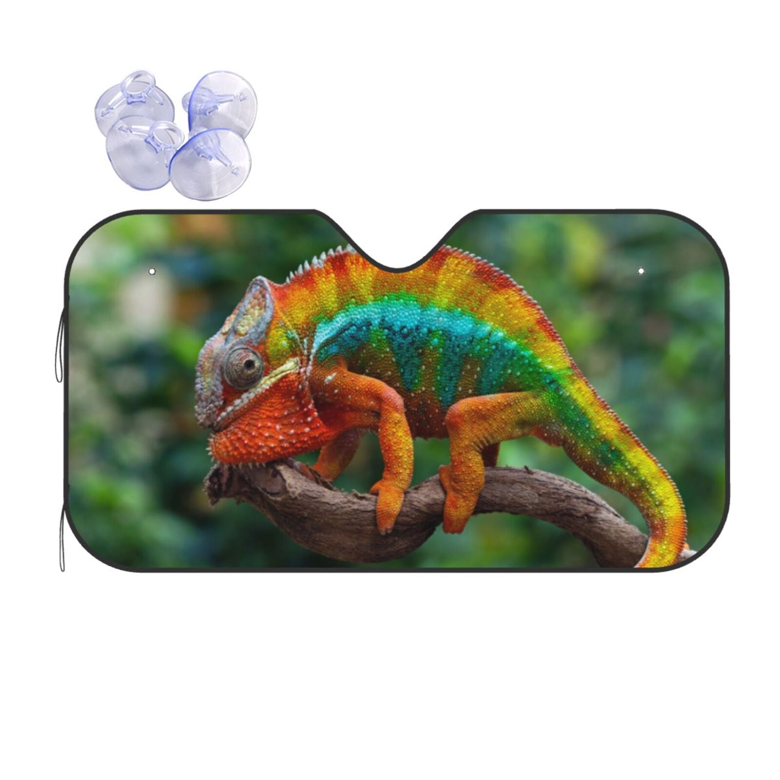 Matuu Chameleon Print Foldable Front Window Car Windshield Sun Shade ...