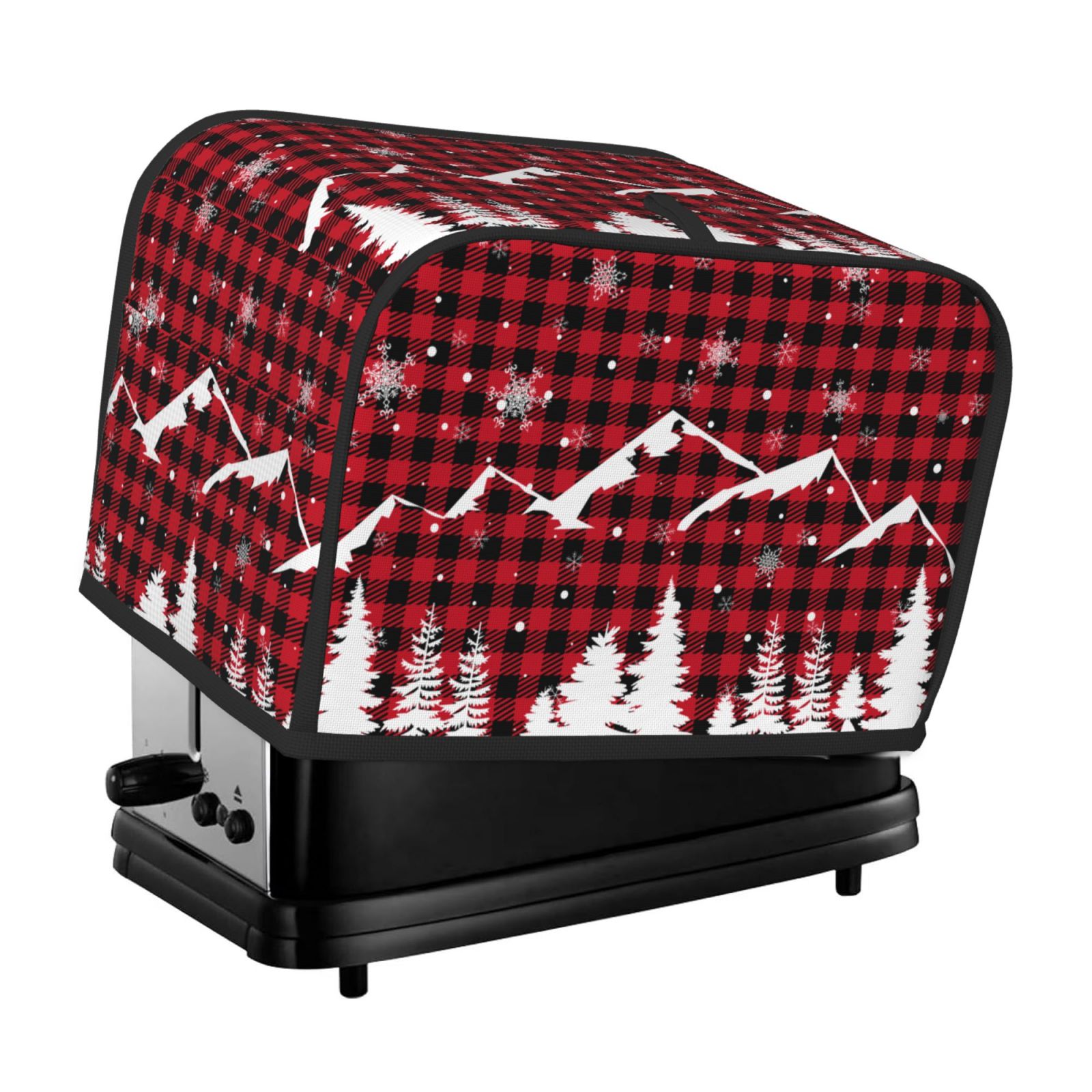 Matuu Christmas Tree Buffalo Plaid for Universal 2 slice Toaster Cover ...