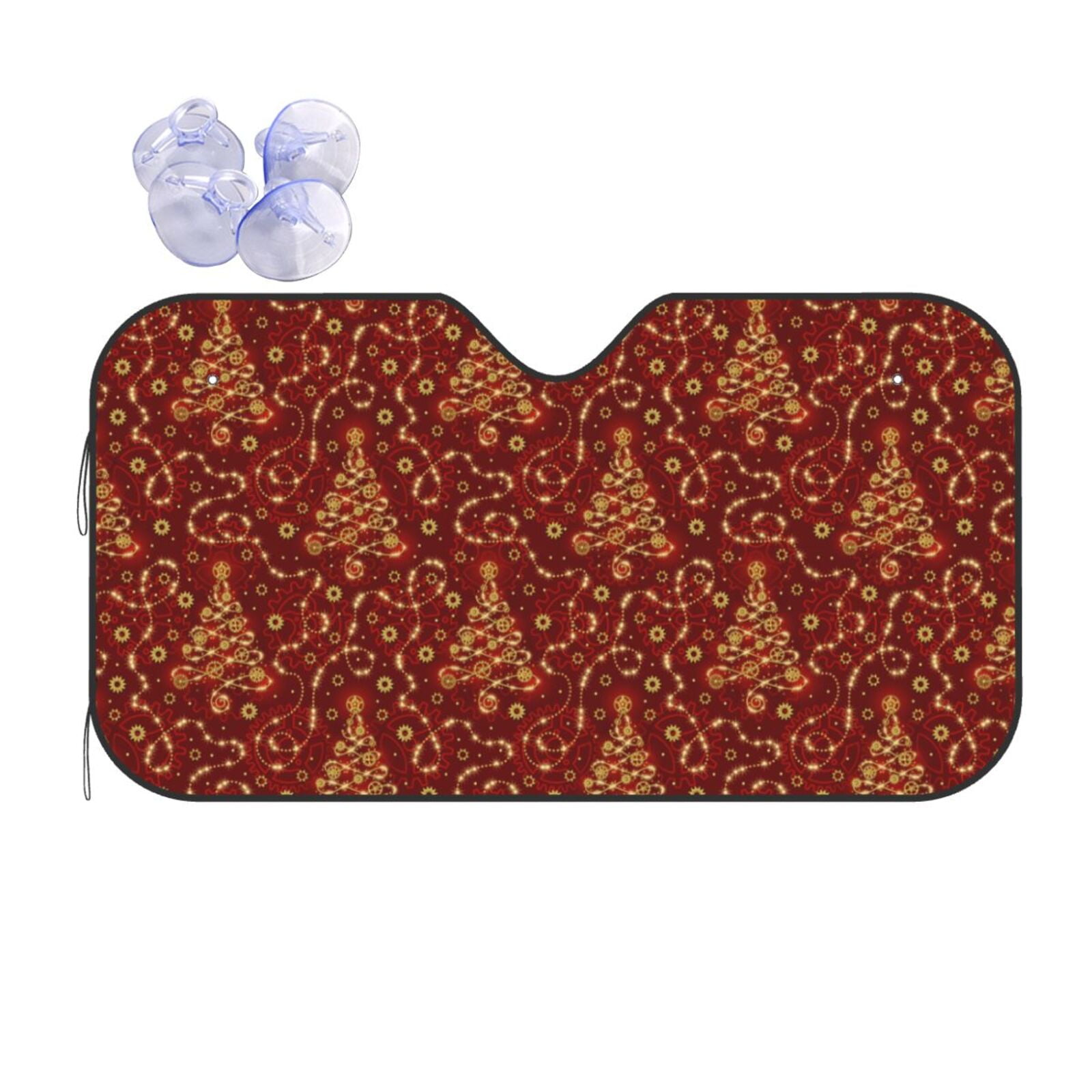 Matuu Christmas Tree On A Red Background Print Foldable Front Window ...