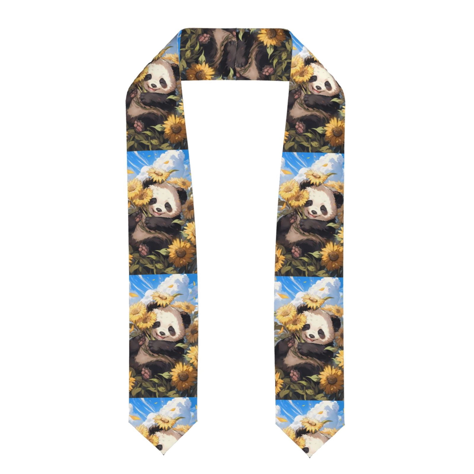 Matuu Clear Sky Cute Sunflower Panda for Unisex Adult Graduation Stole ...