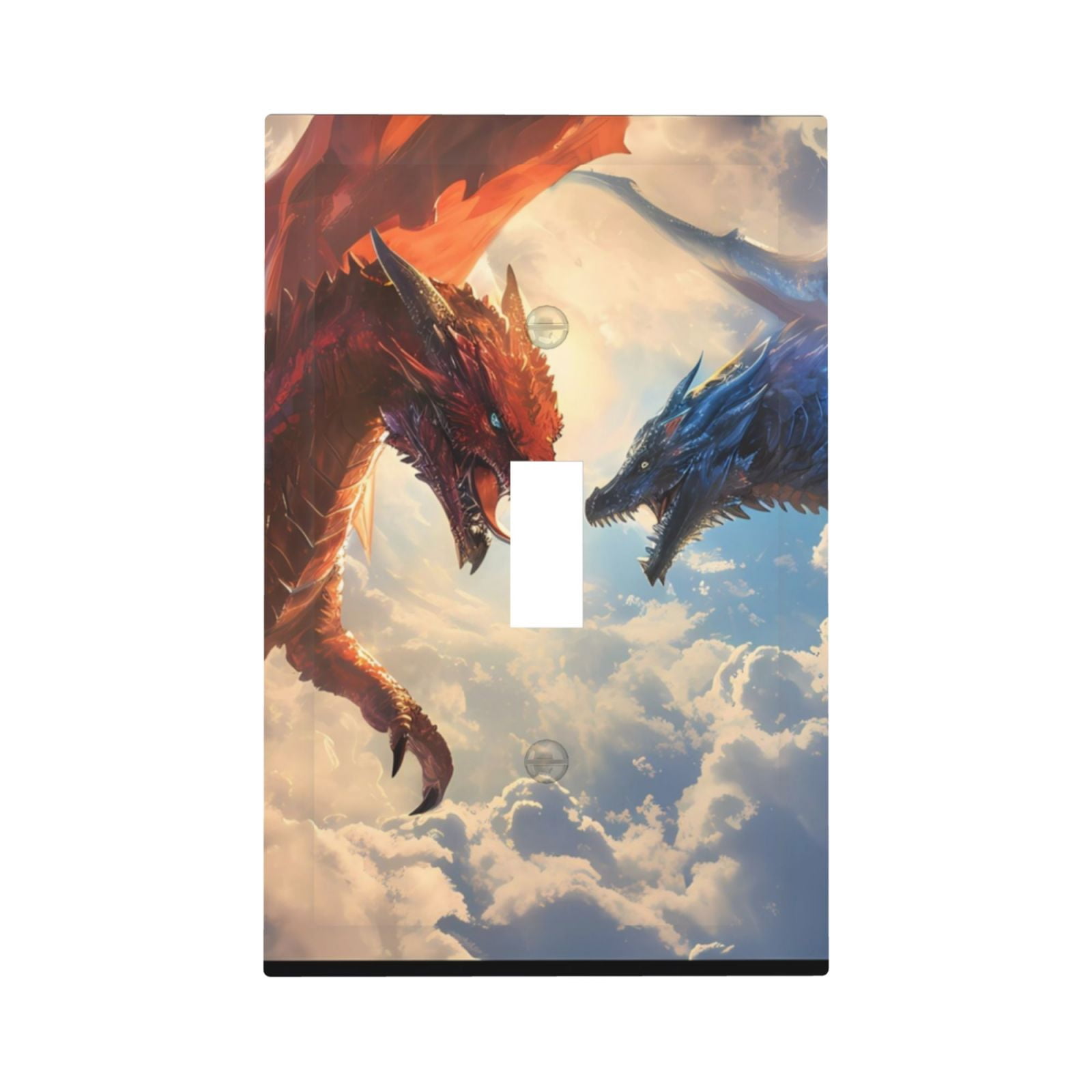 Matuu Cloud Red And Blue Dragon for Modern Decorative Wall Plate Switch ...