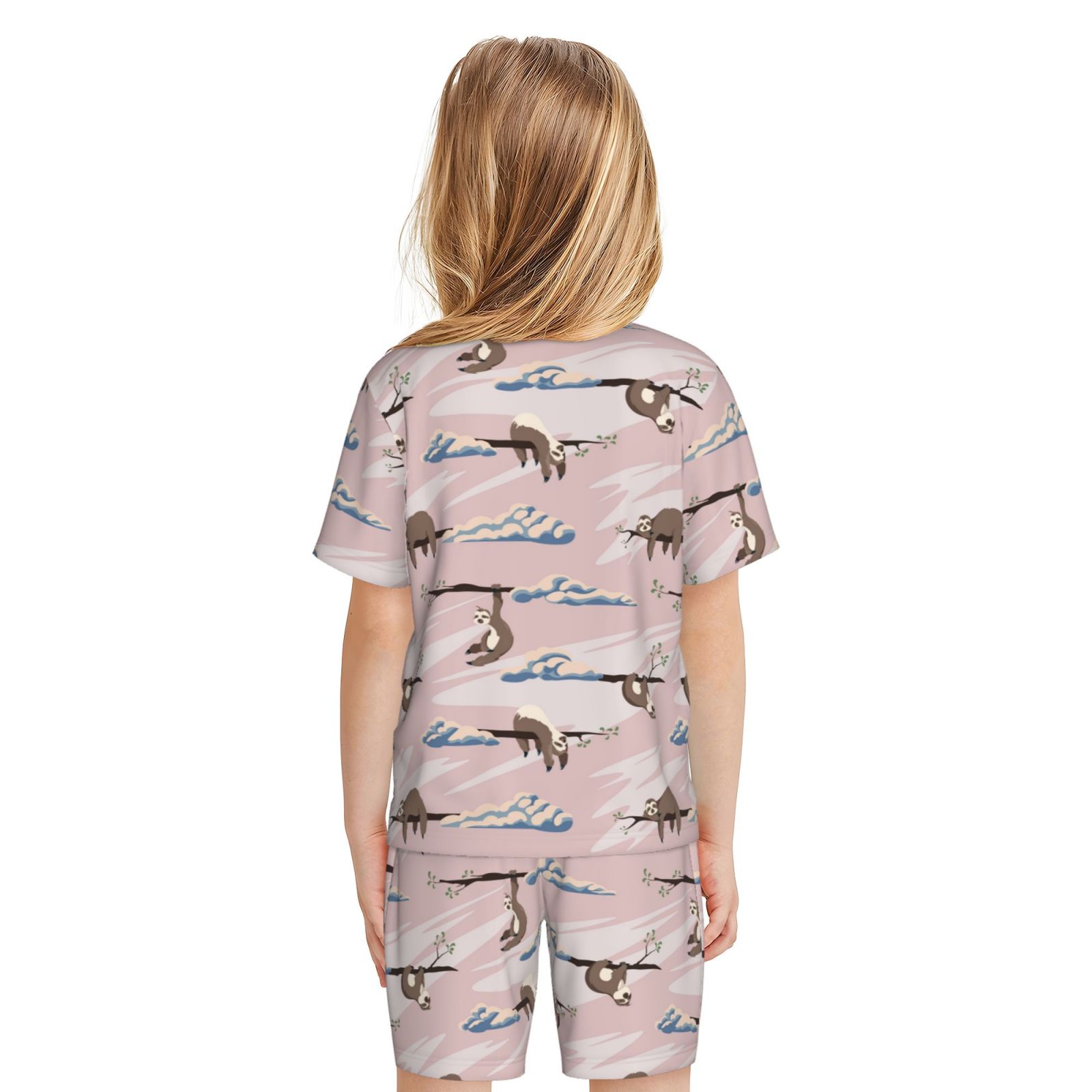 Matuu Cloud Sloth for Short-Sleeved Pajama Set for Kids Soft Sleepwear ...
