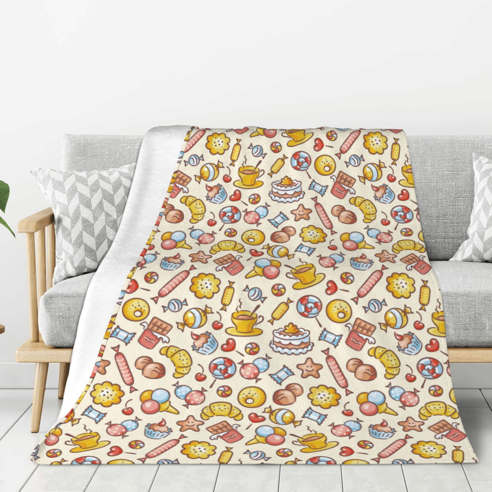 Matuu Coffee Donuts for Premium Flannel Blanket, Ultra-Soft, Warm, and ...