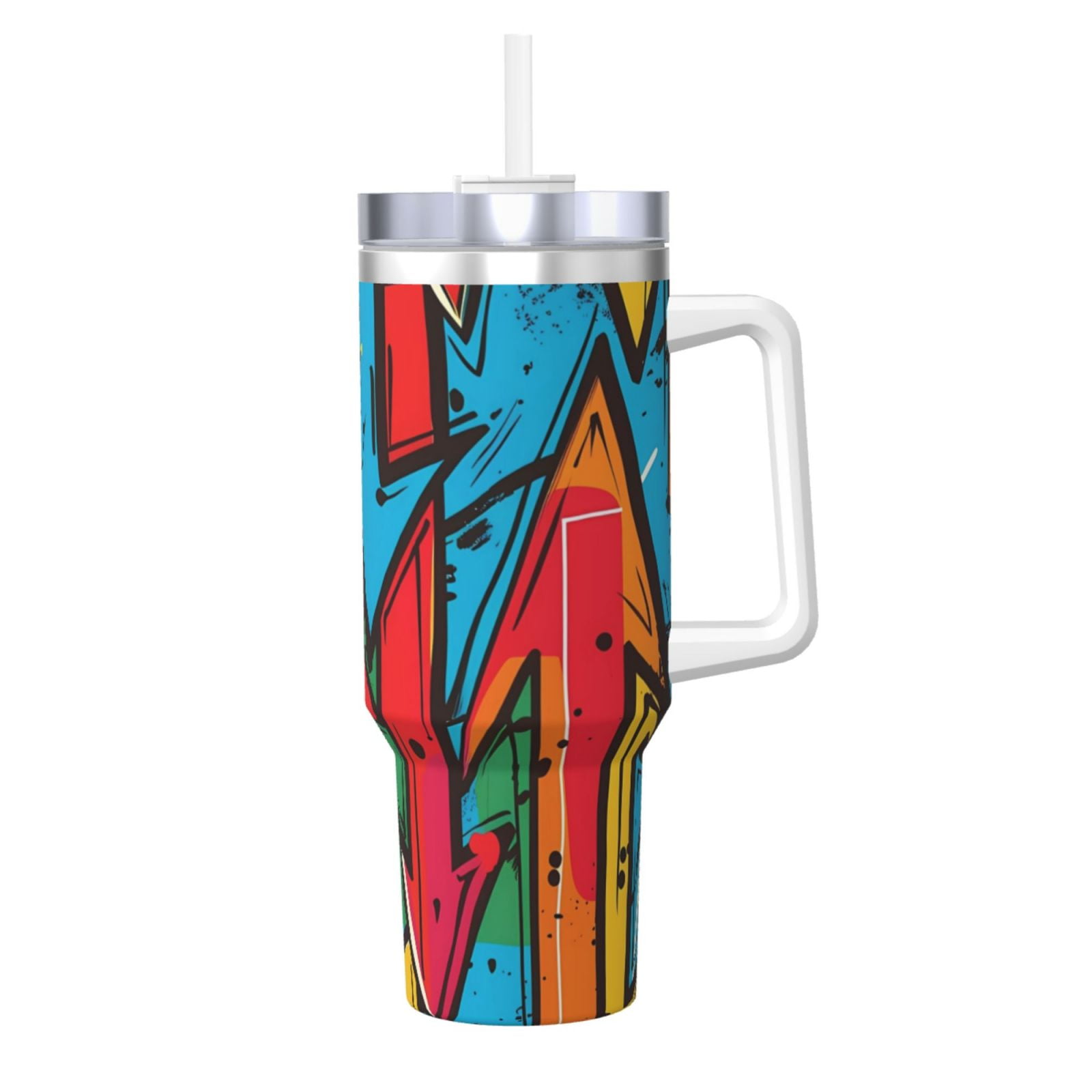 Matuu Colorful Arrow Graffiti Pattern for 40OZ Ice Cup with Handle ...