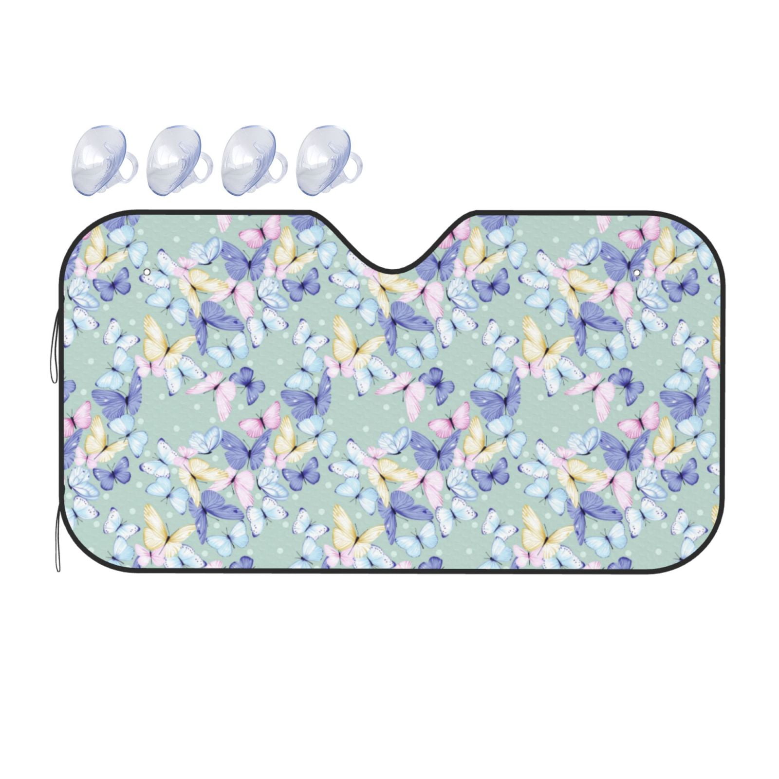 Matuu Colorful Butterfly Print Foldable Front Window Car Windshield Sun ...
