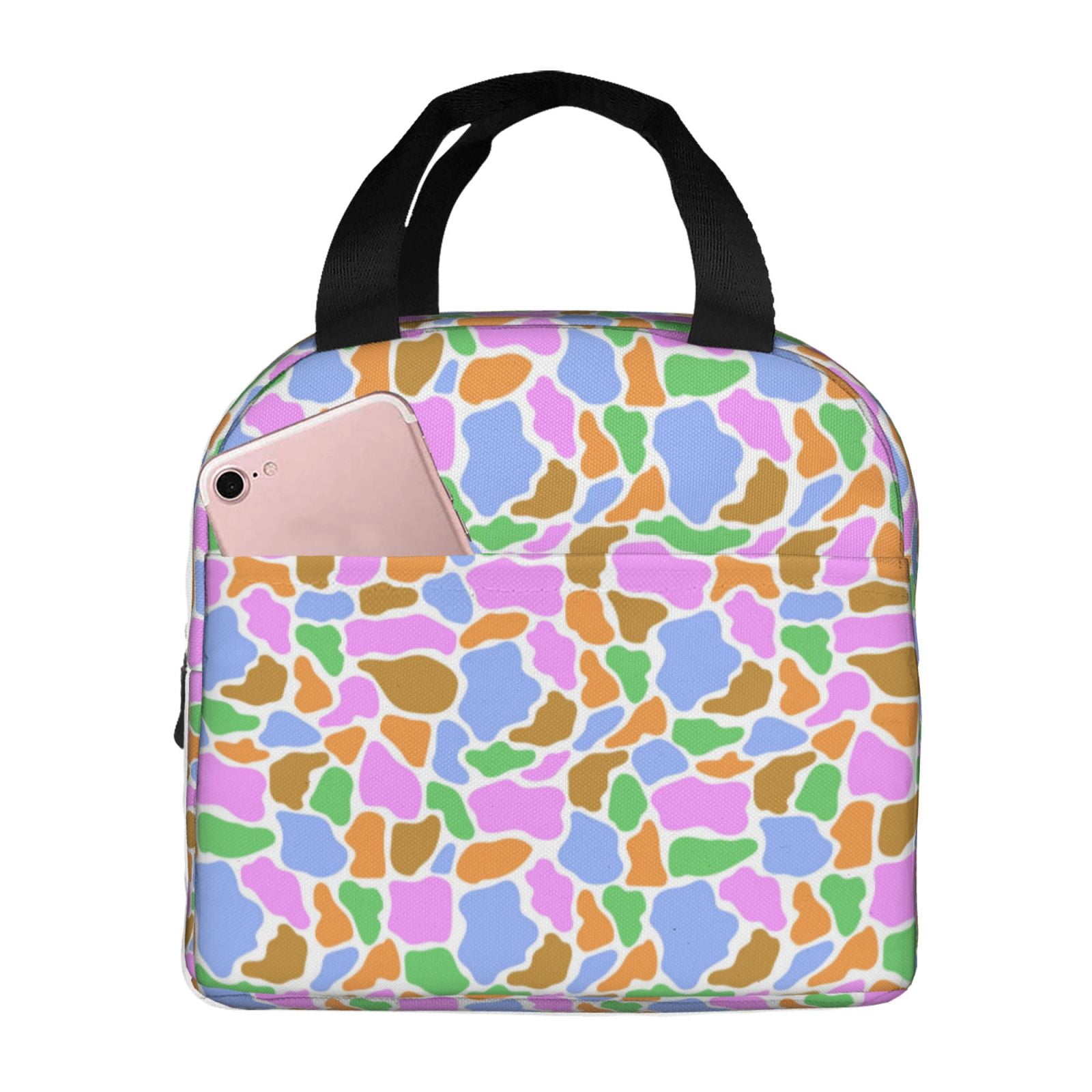 Matuu Colorful Cow Skin for Insulated Lunch Bag for Women and Men ...