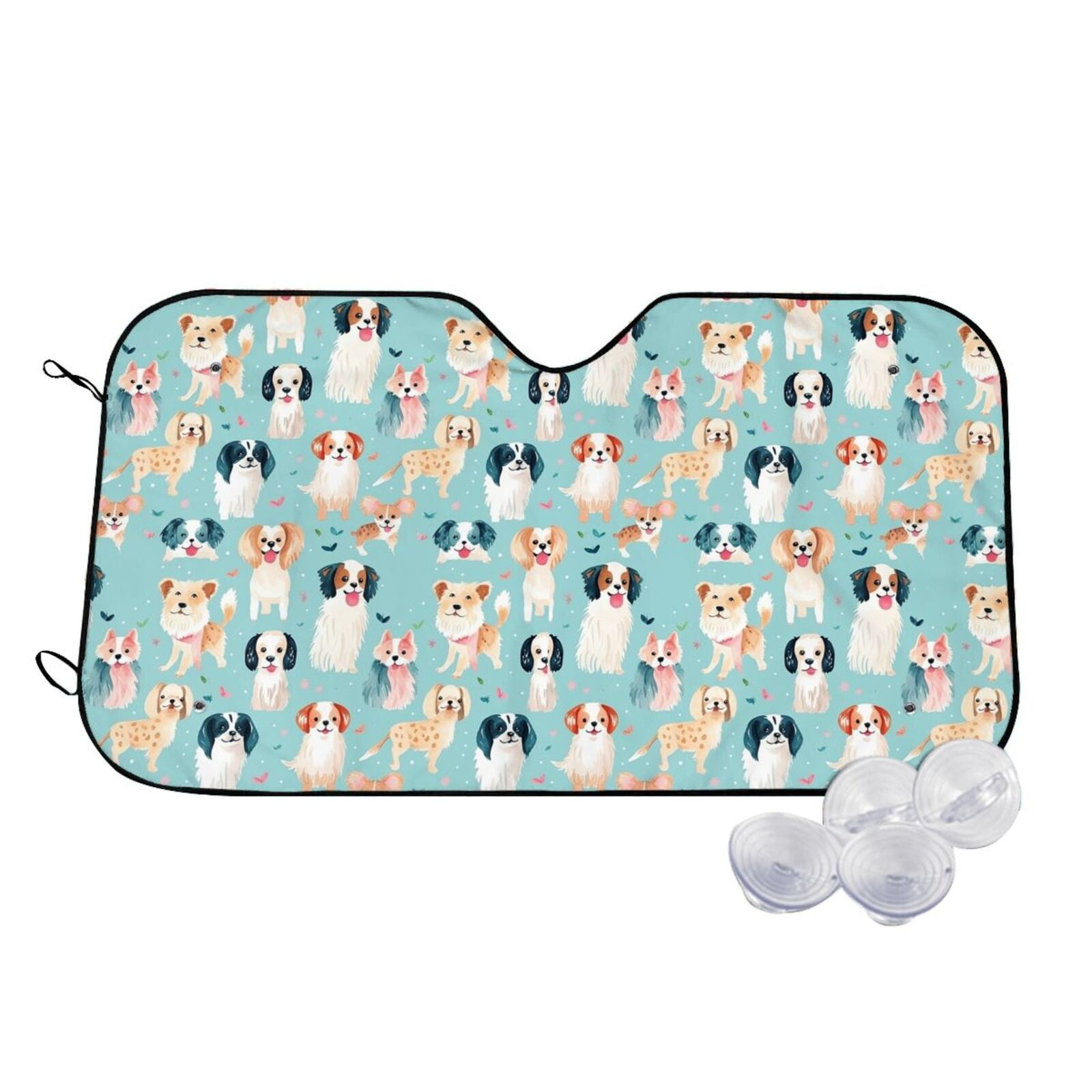 Matuu Colorful Dog for car front window insulated sunshade, fits most ...
