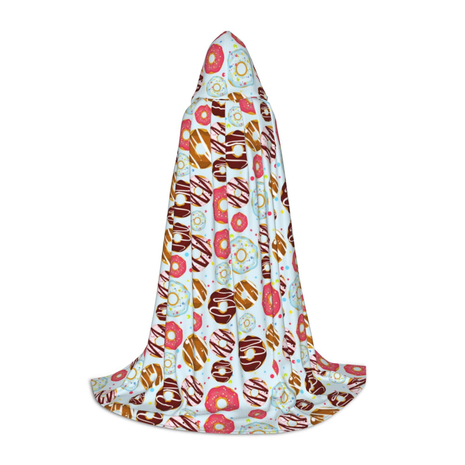Matuu Colorful Donuts for Hooded Cape For Teenagers Unisex Halloween ...