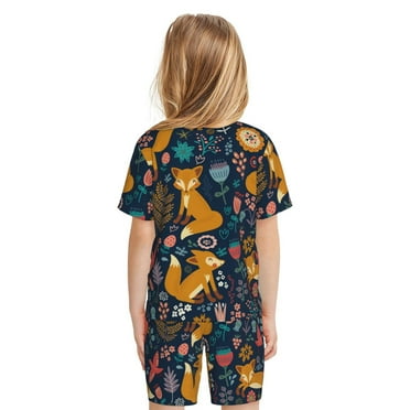Squishmallows Girls Long Sleeve Pajama Set, Featuring Fifi the Fox and ...