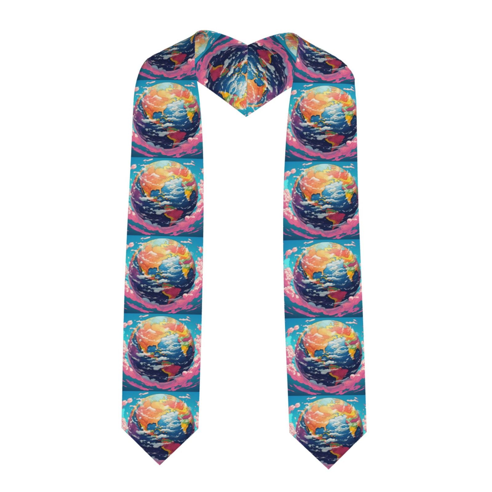 Matuu Colorful Whimsical Earth for Unisex Adult Graduation Stole 72 ...