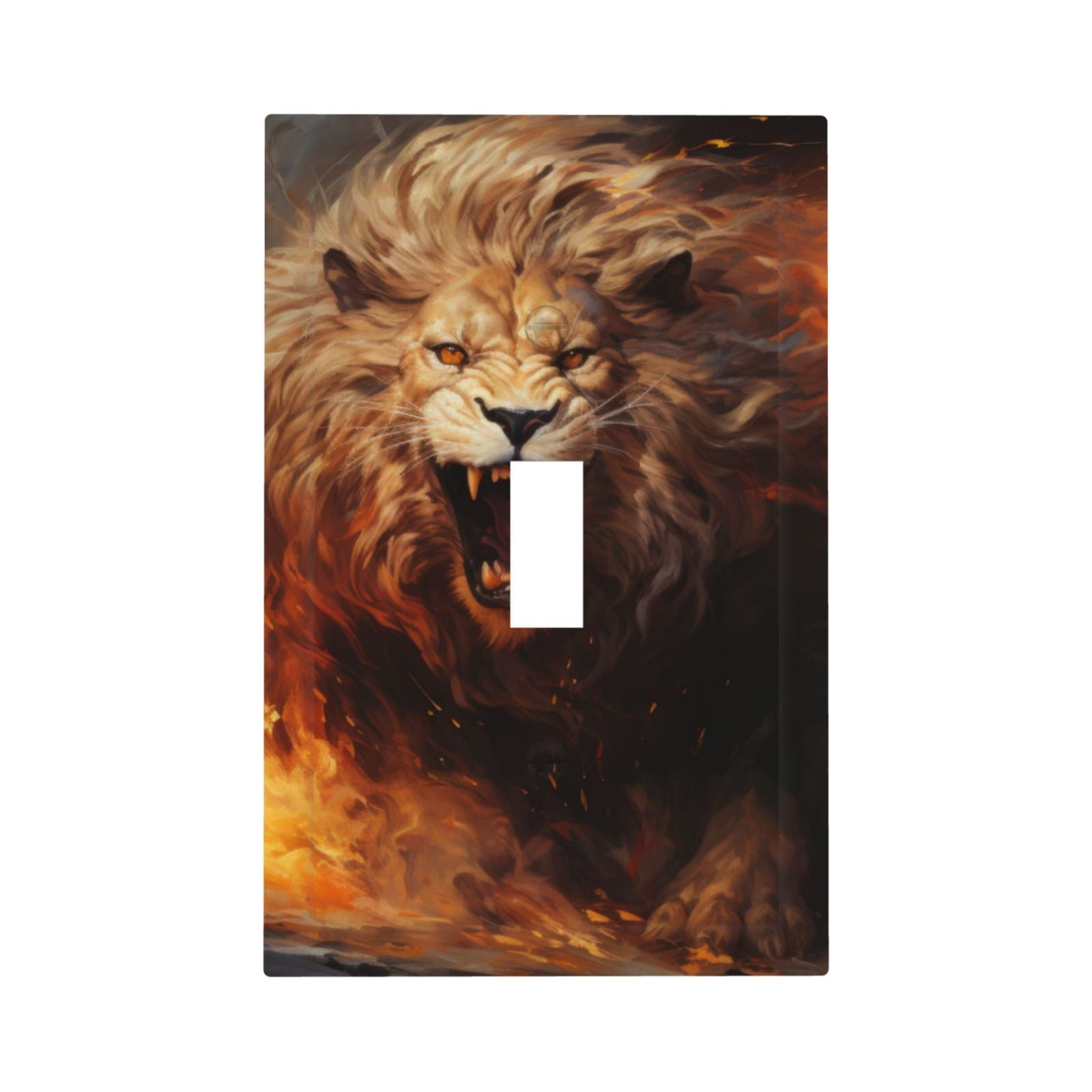Matuu Cool Fire Lion for Modern Decorative Wall Plate Switch Plate ...