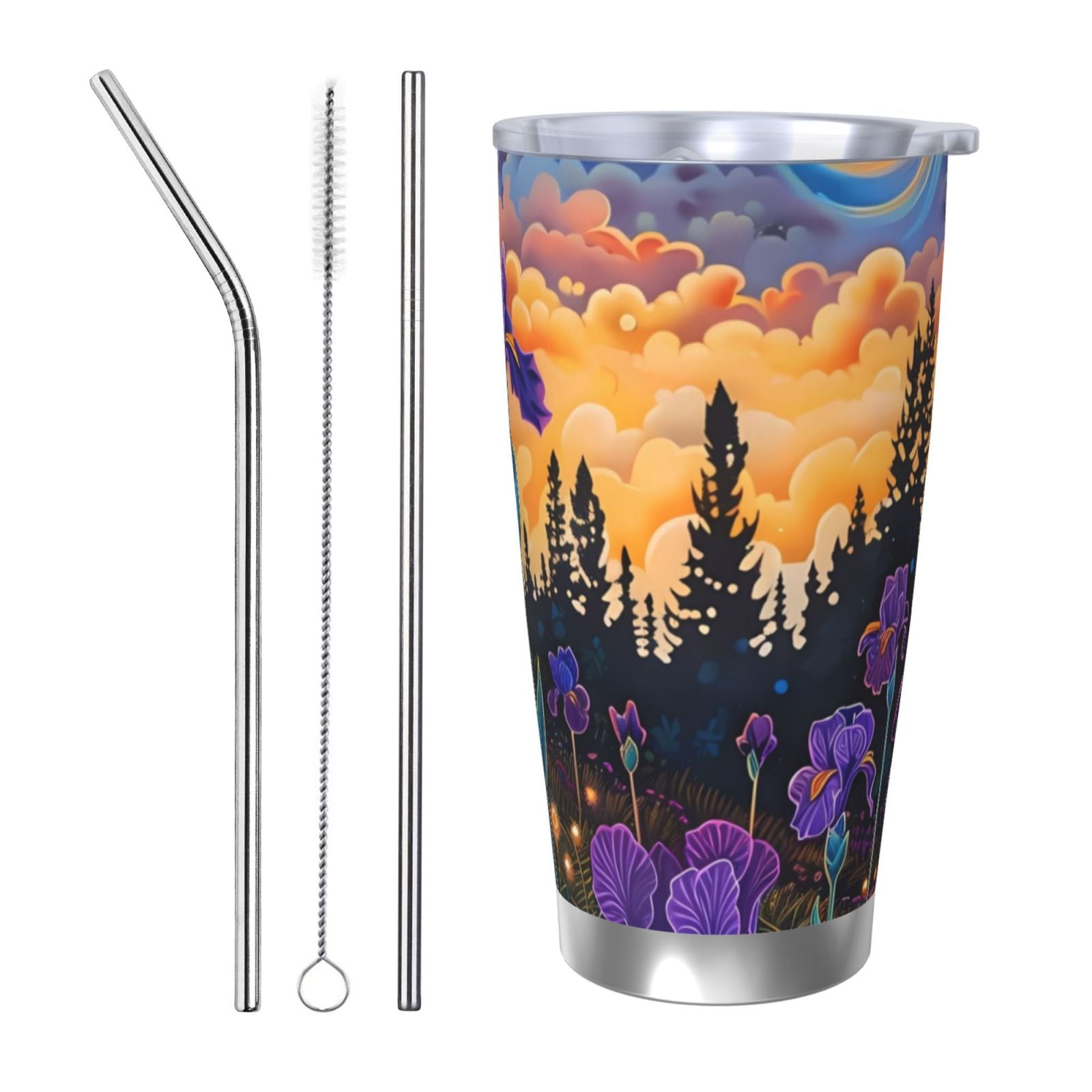 Matuu Cosmic Irises At Twilight for 20oz Durable Thermal Cups Keep ...