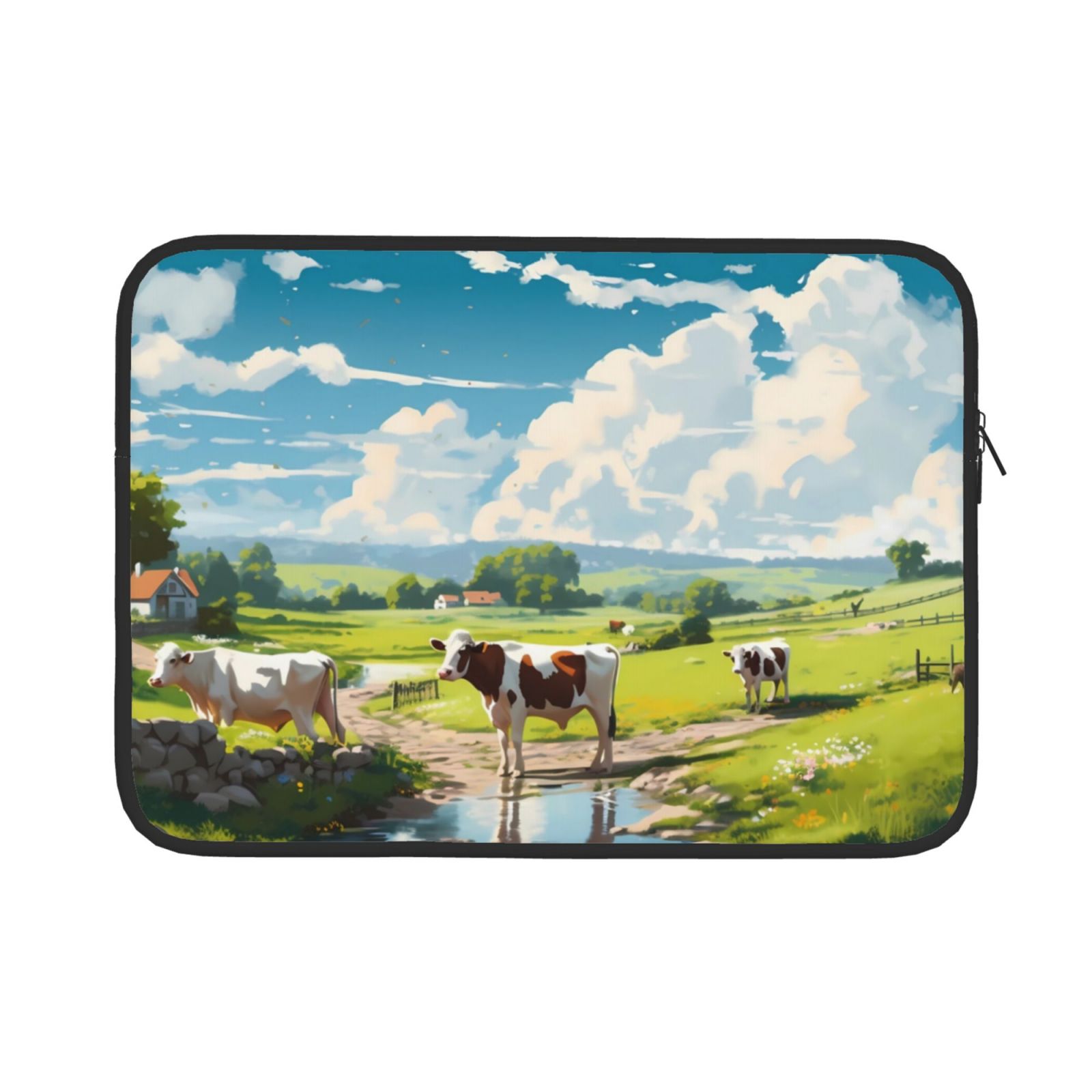 Matuu Countryside Farm Cow for Laptop Computer and Tablet Bag Carrying ...