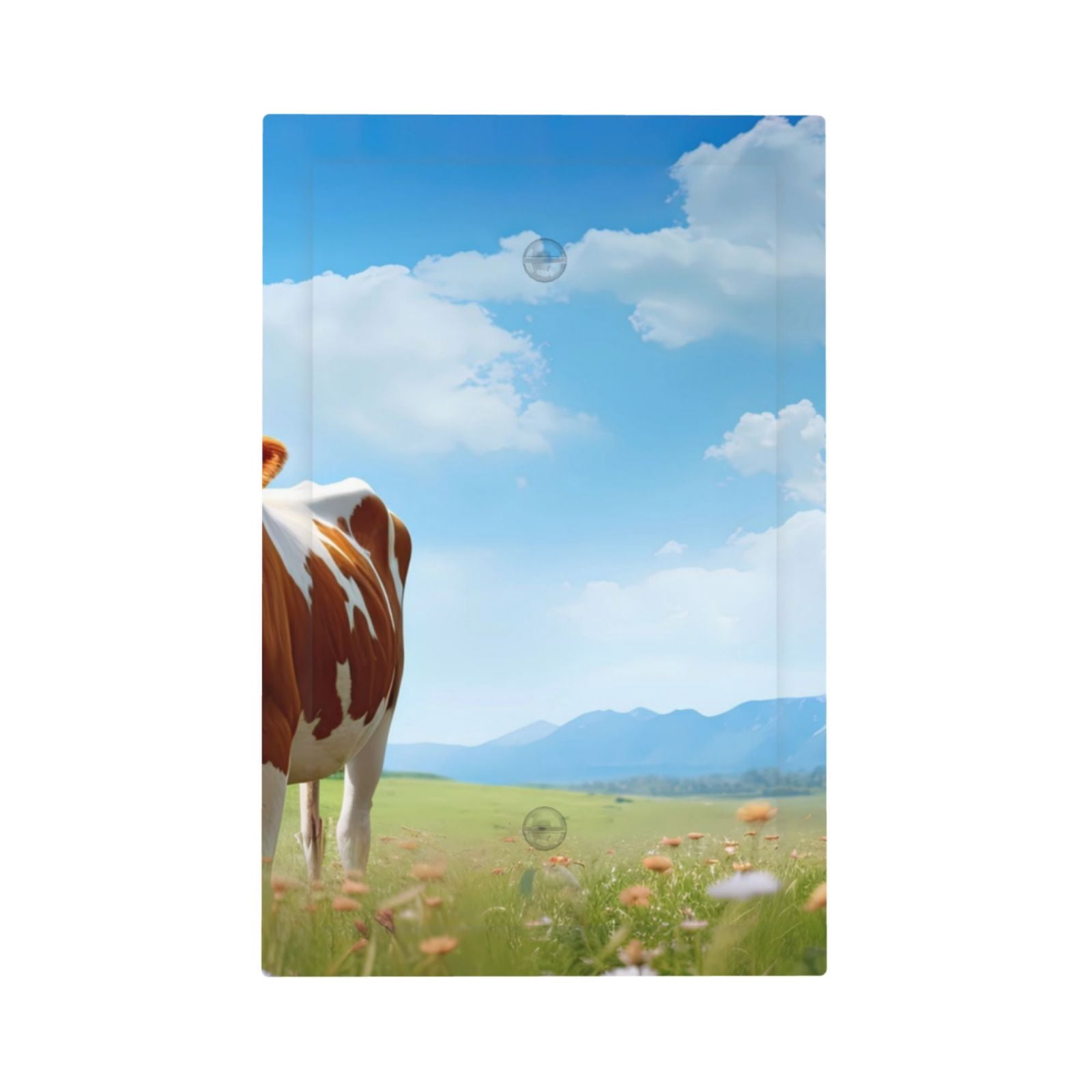 Matuu Cow Grazing Nature for Modern Decorative Wall Plate Switch Plate ...