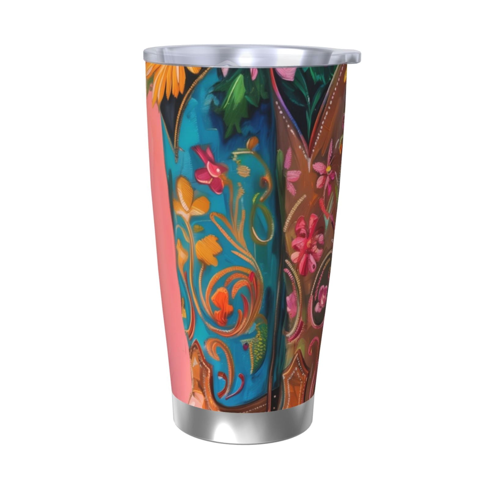 Matuu Cowboy Boots With Flowers for 20oz Durable Thermal Cups Keep ...