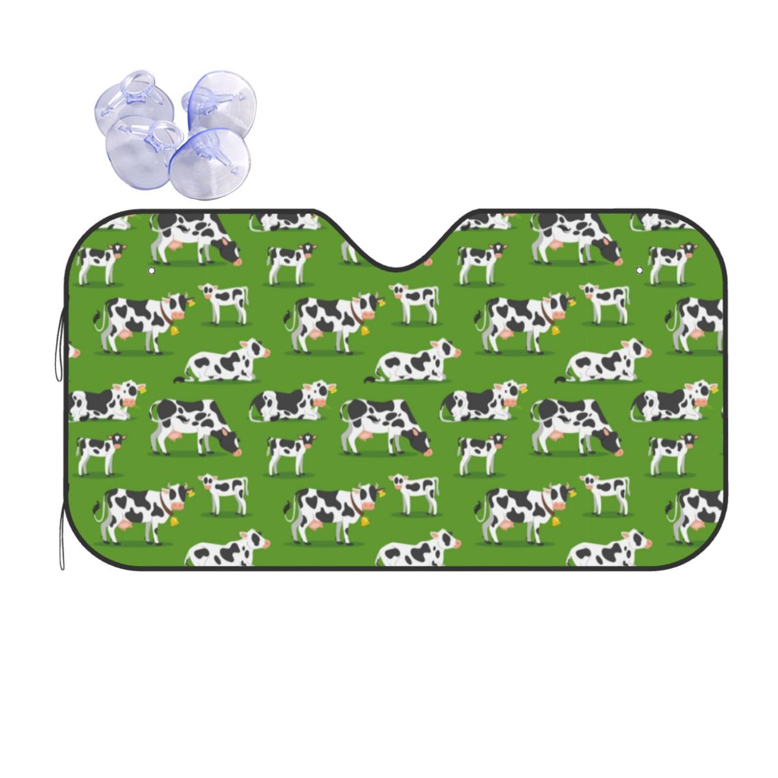 Matuu Cows With Calfs Green Print Foldable Front Window Car Windshield ...