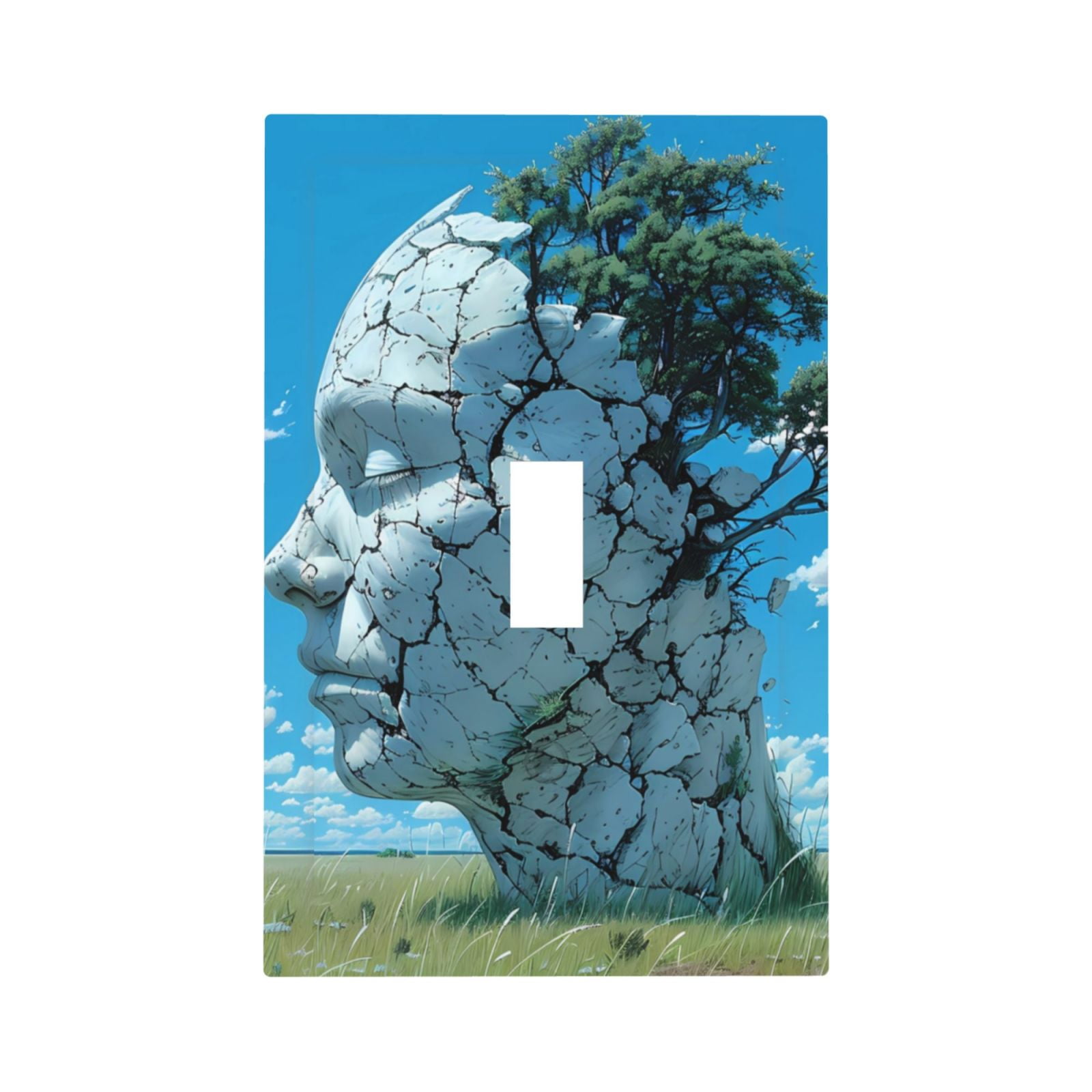 Matuu Cracked Earth Head Tree for Modern Decorative Wall Plate Switch ...