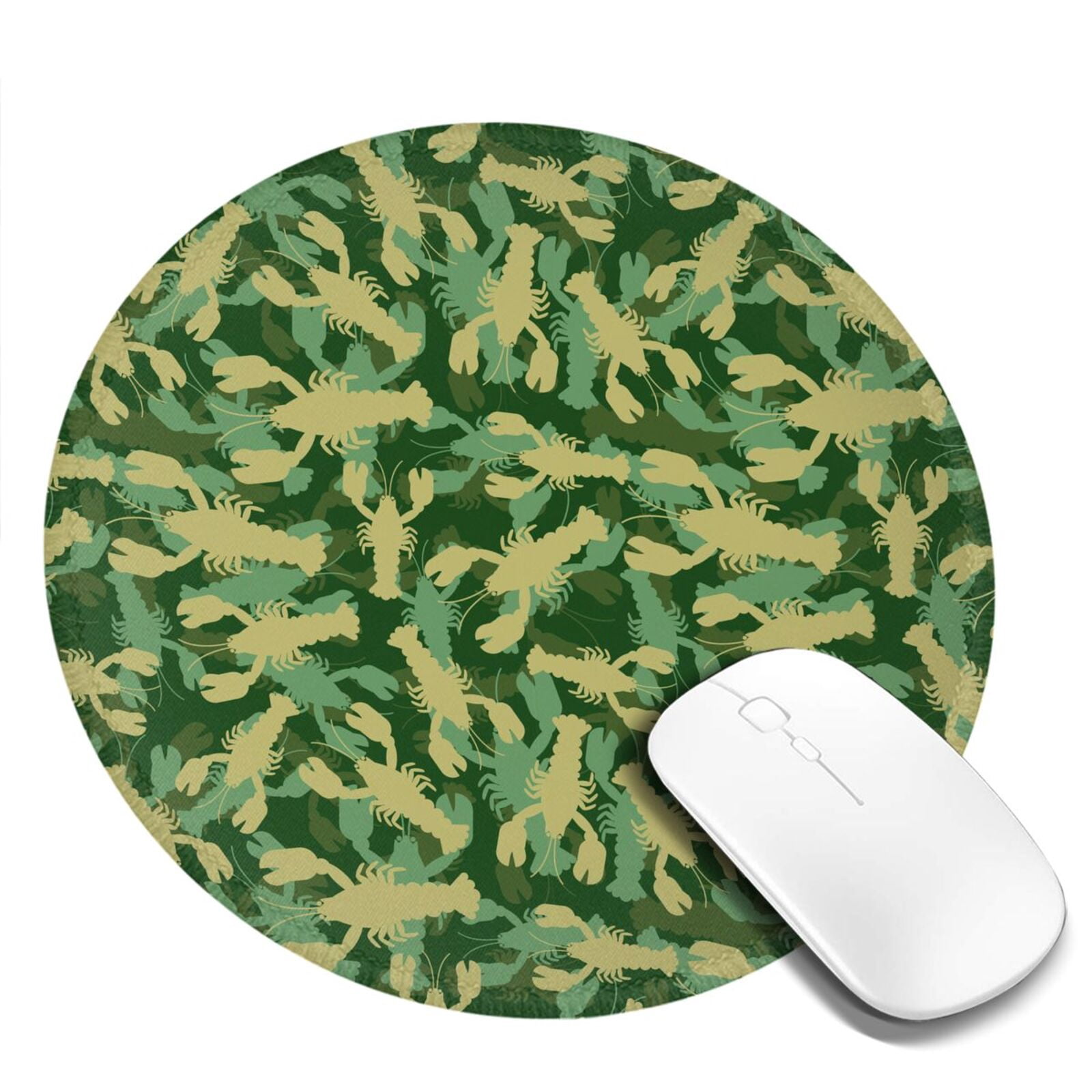 Matuu Crayfish Army Printed Round Mouse Pad, Non-Slip Ergonomic Mouse ...