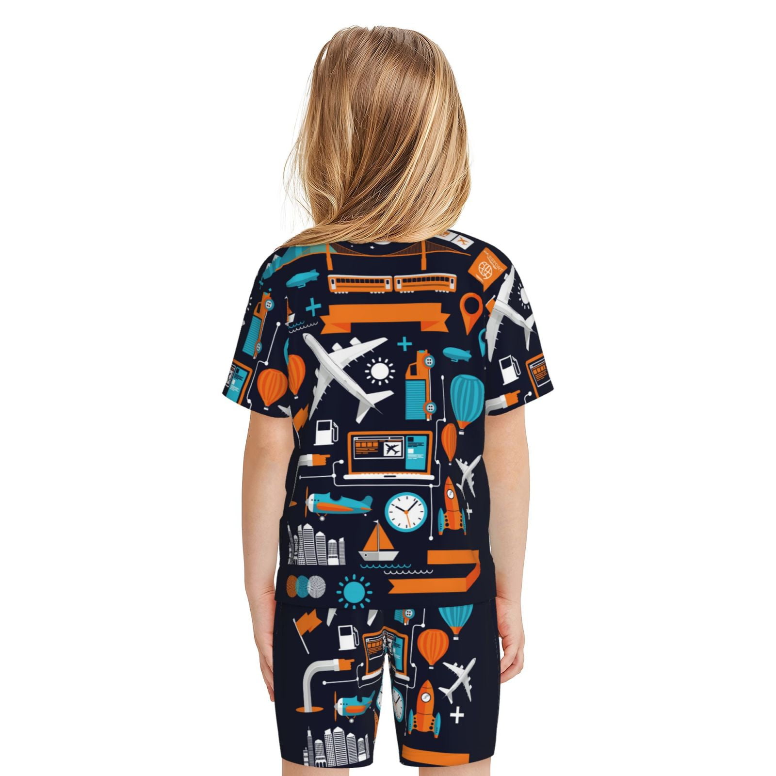 Matuu Creative Transport for Short-Sleeved Pajama Set for Kids Soft ...