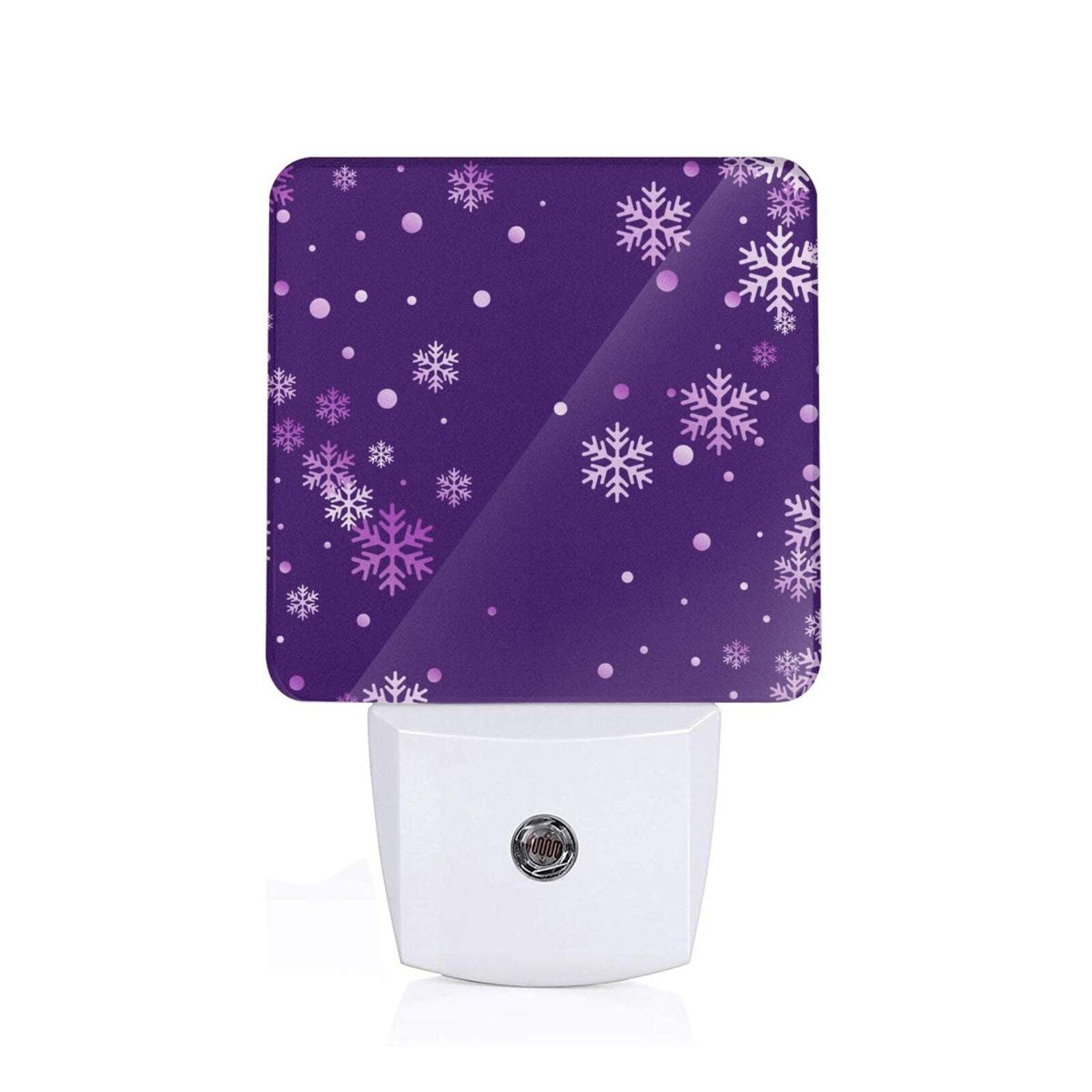 Matuu Crystal Purple Snowflake for LED Night Lights Plug into Wall with ...